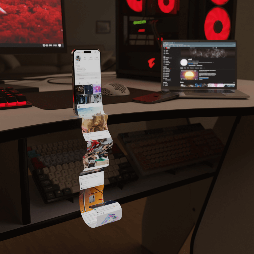 Rendered Illustration of Stretched Screen WIth Other Technic