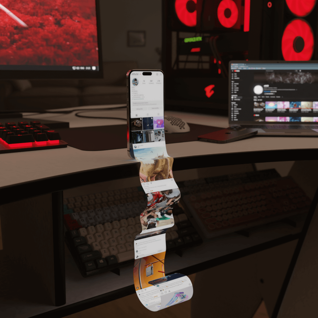 Rendered Illustration of Stretched Screen WIth Other Technic