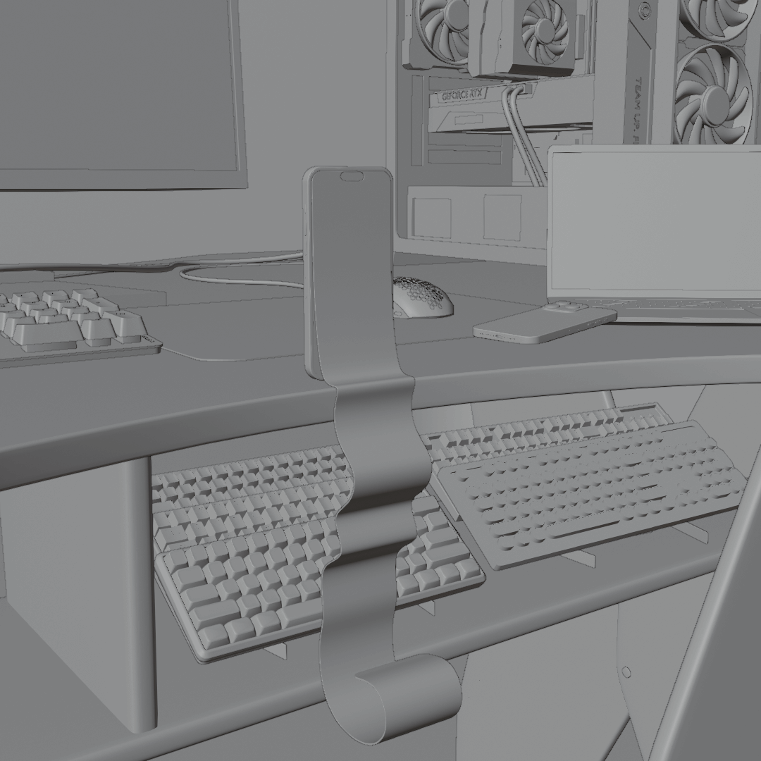 Rendered Illustration of Stretched Screen WIth Other Technic