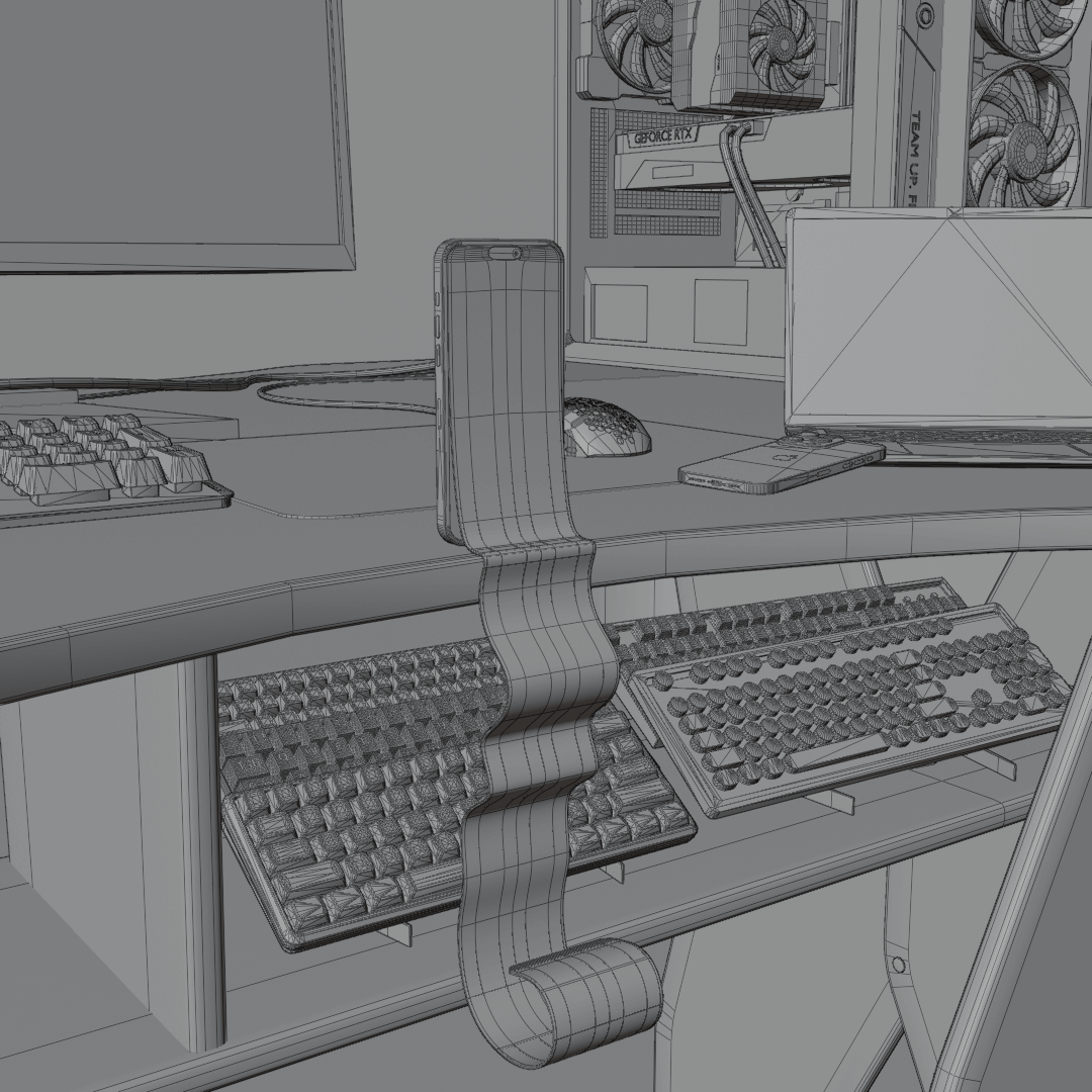 Rendered Illustration of Stretched Screen WIth Other Technic