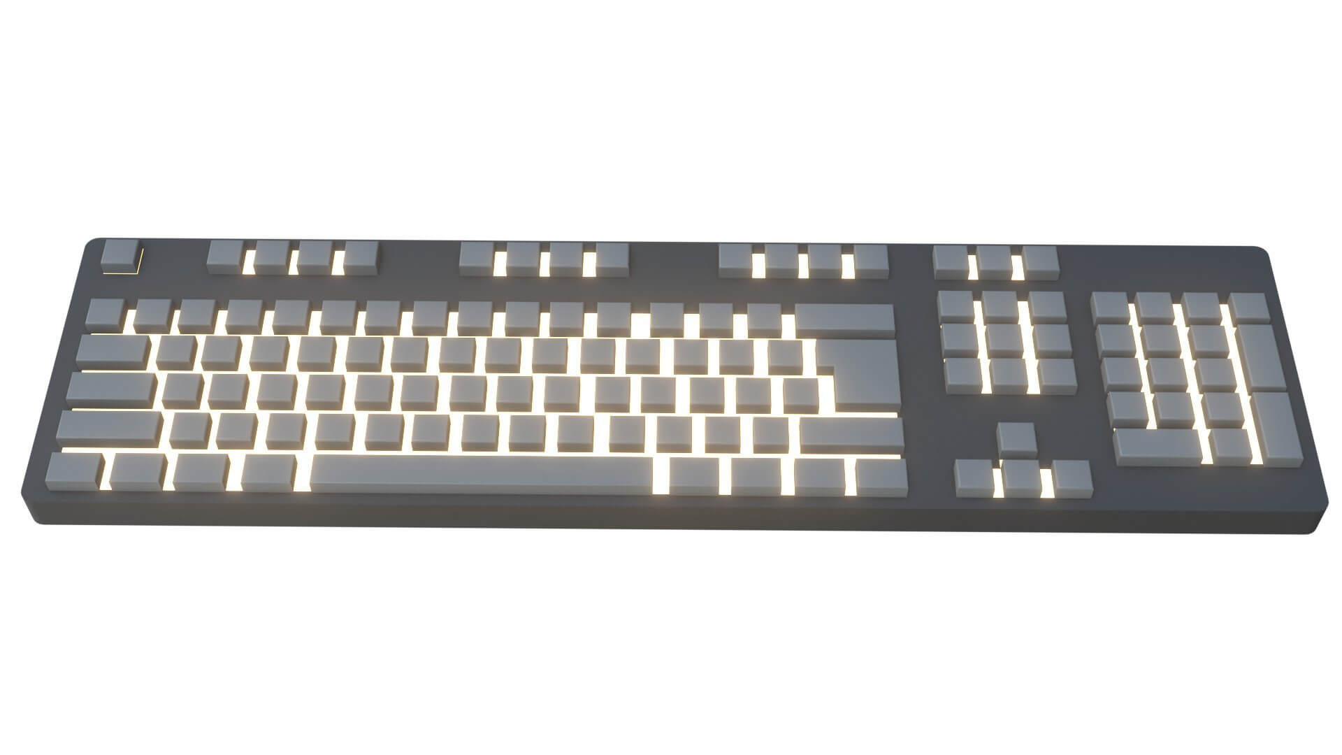 Backlit Gaming Keyboard - 3D Model by Ottto3d
