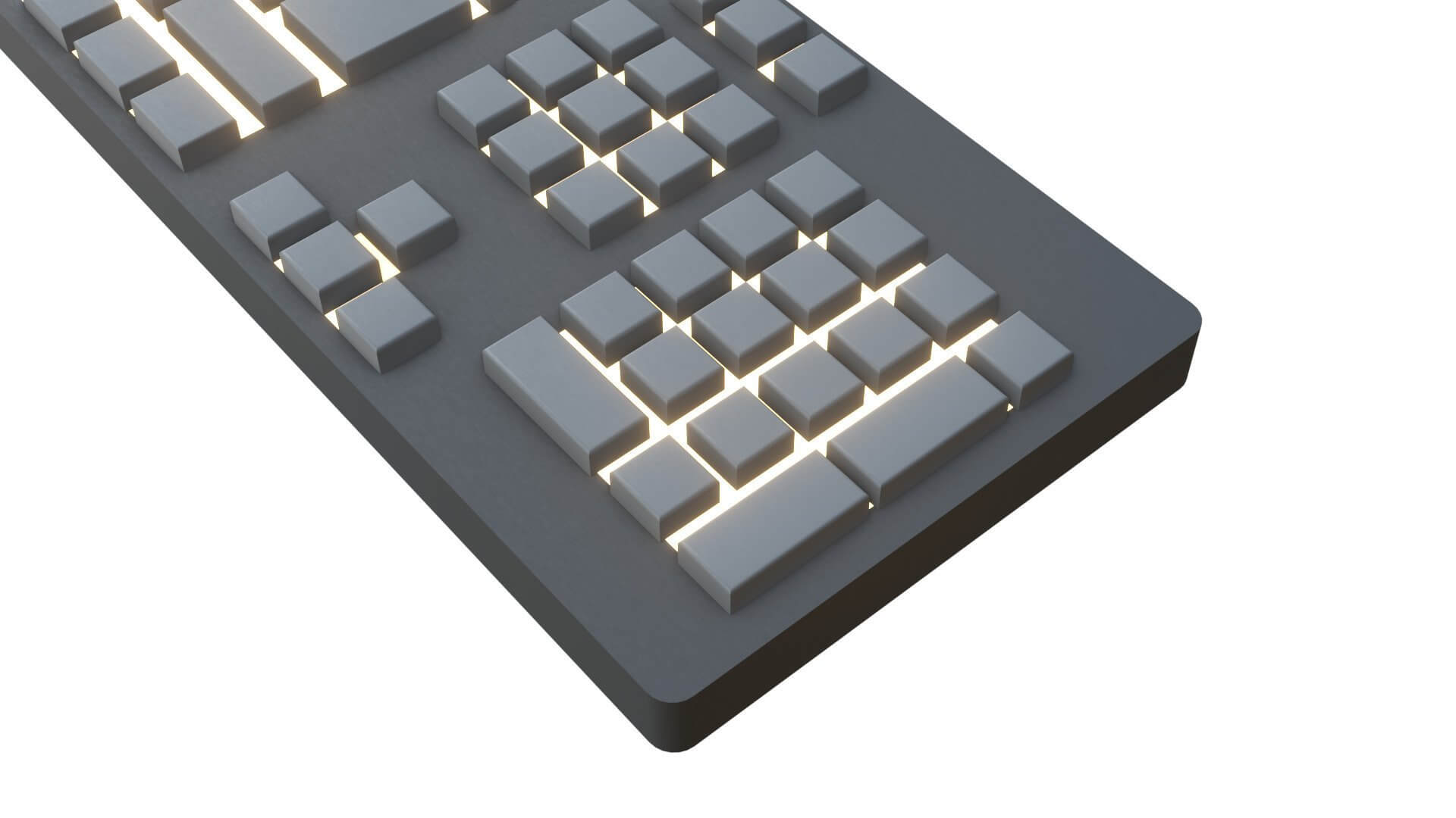 Backlit Gaming Keyboard - 3D Model by Ottto3d