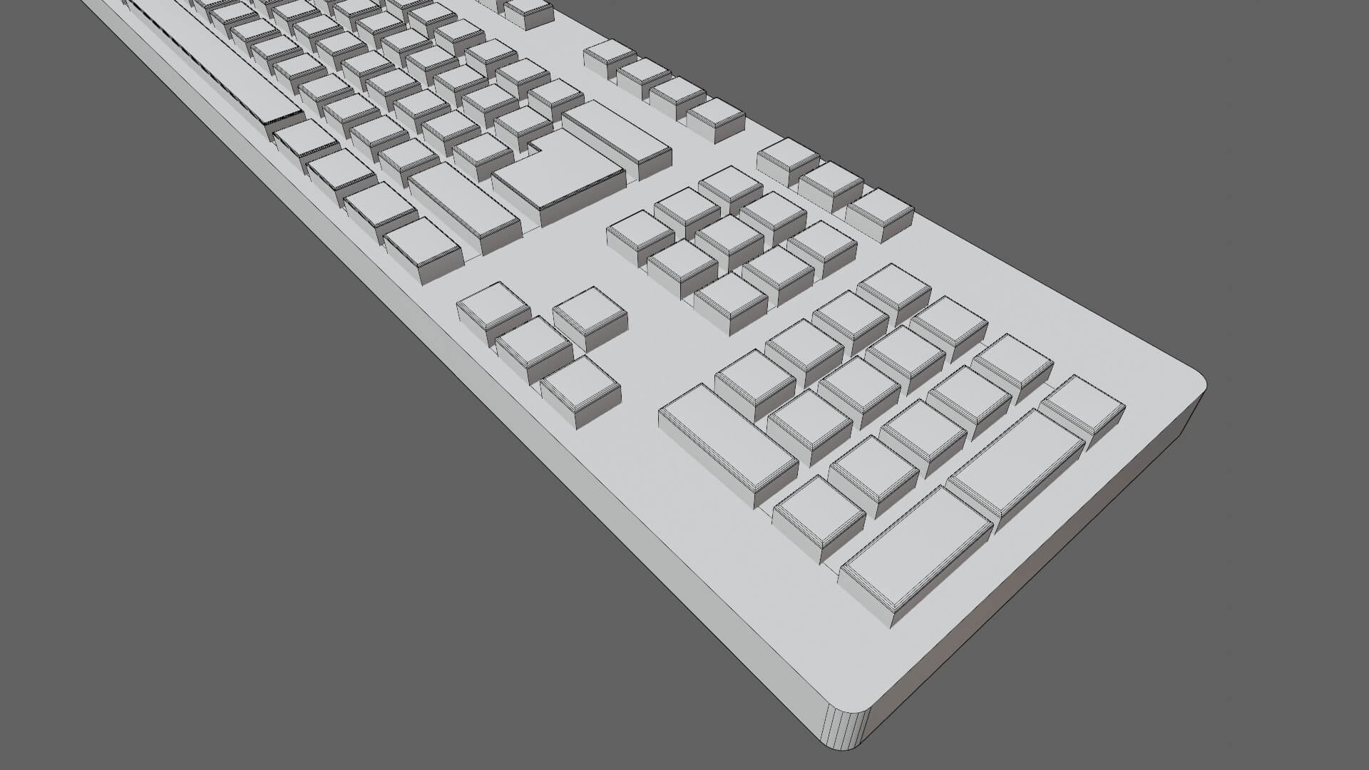 Backlit Gaming Keyboard - 3D Model by Ottto3d