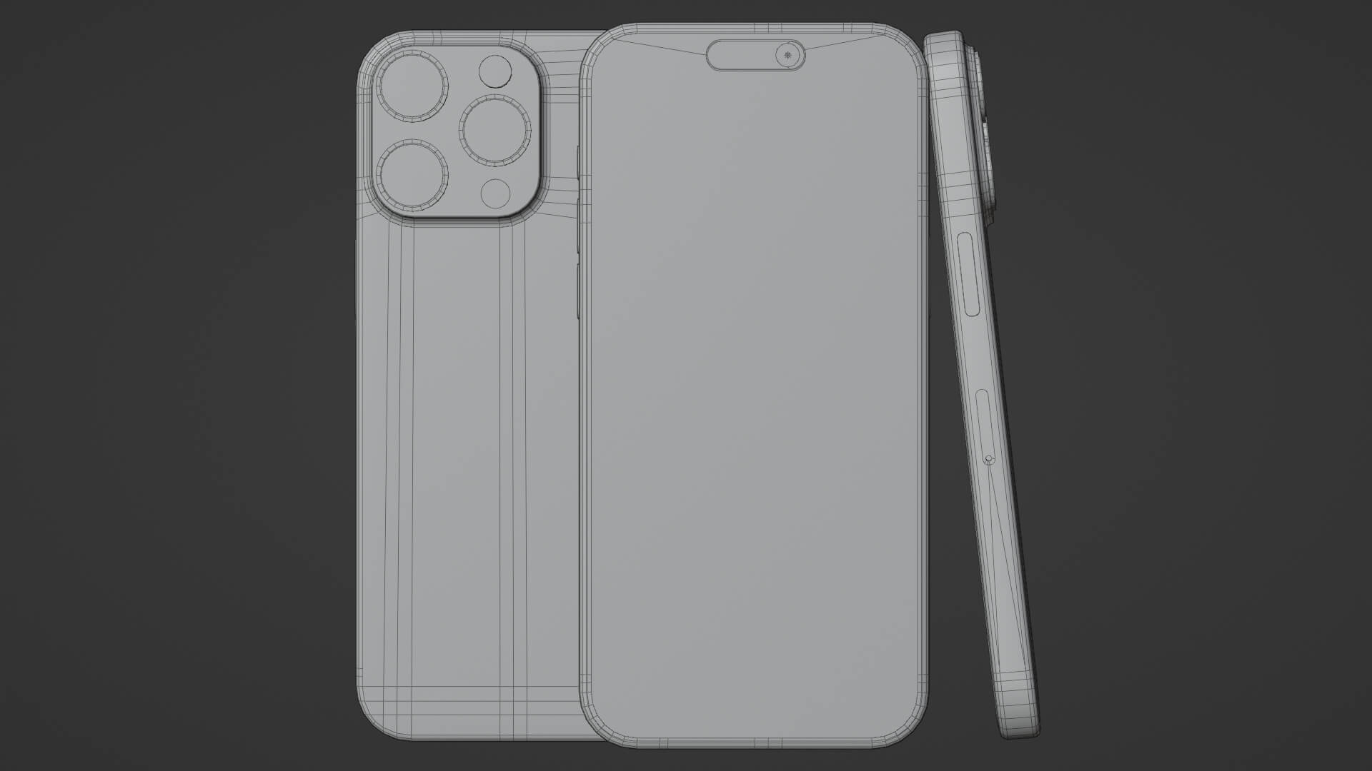 Low Poly Black Generic Smartphone - 3D Model by Ottto3d