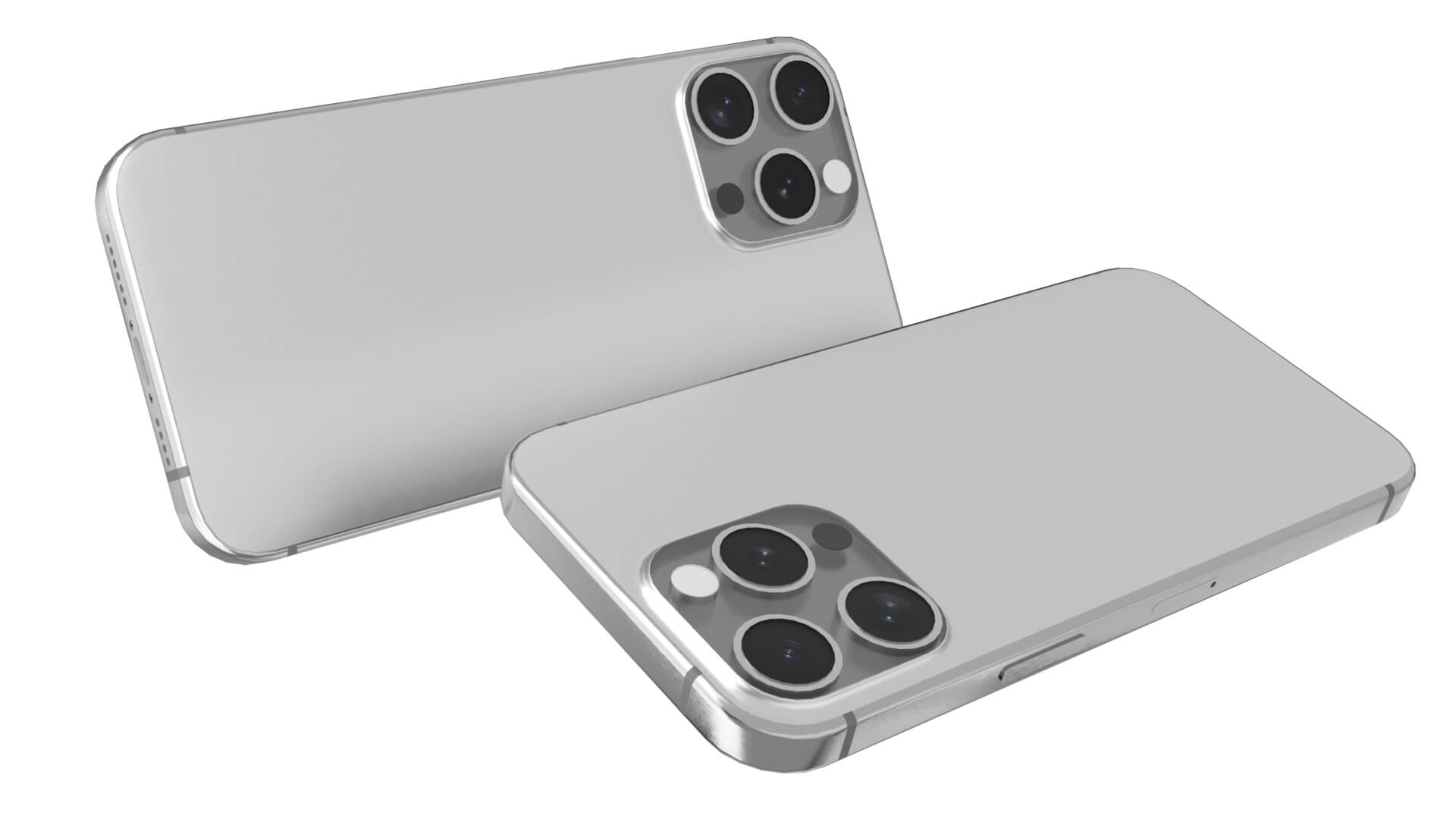 Low Poly White Generic Smartphone - 3D Model by Ottto3d