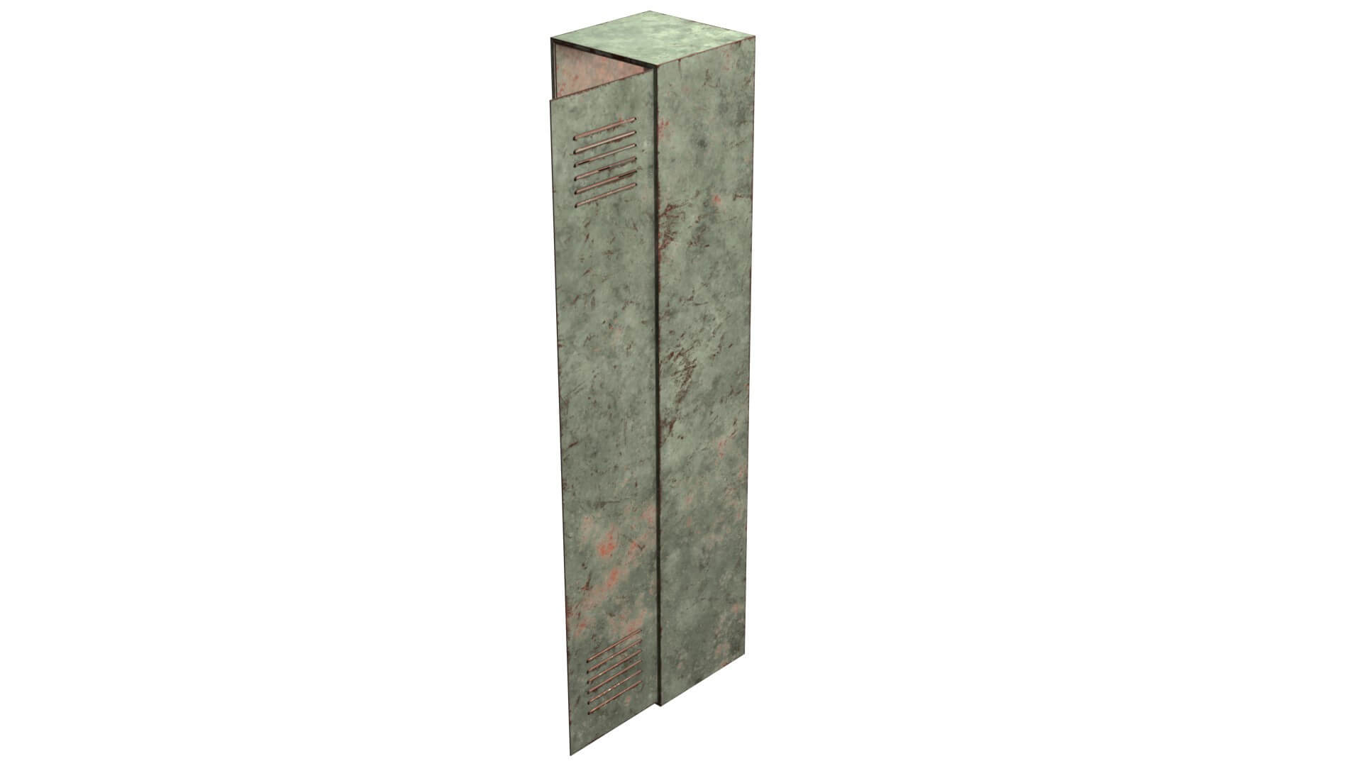 Metal Painted Rusty Wardrobe Locker Collection - 3D Model by Ottto3d