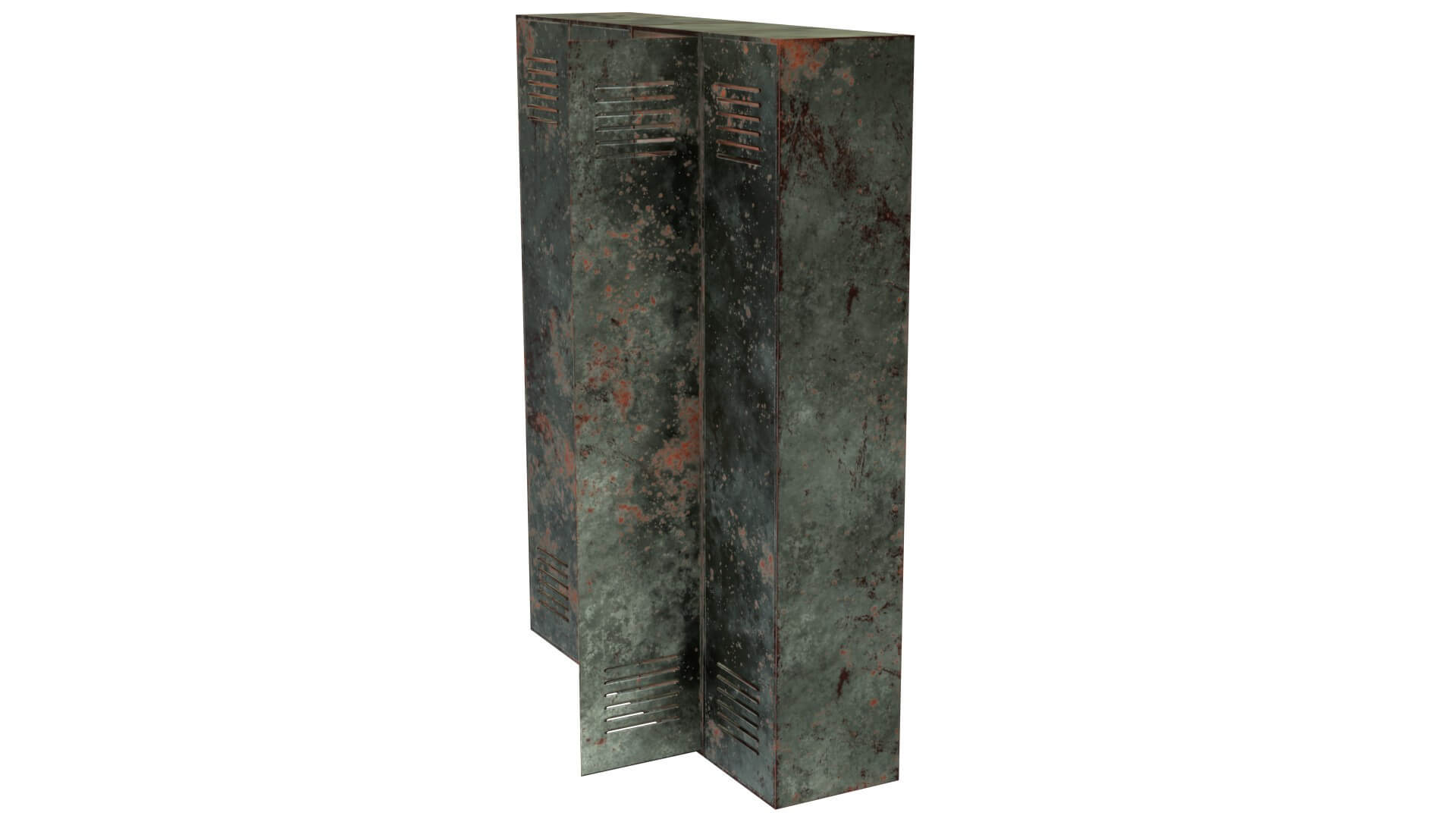 Metal Painted Rusty Wardrobe Locker Collection - 3D Model by Ottto3d