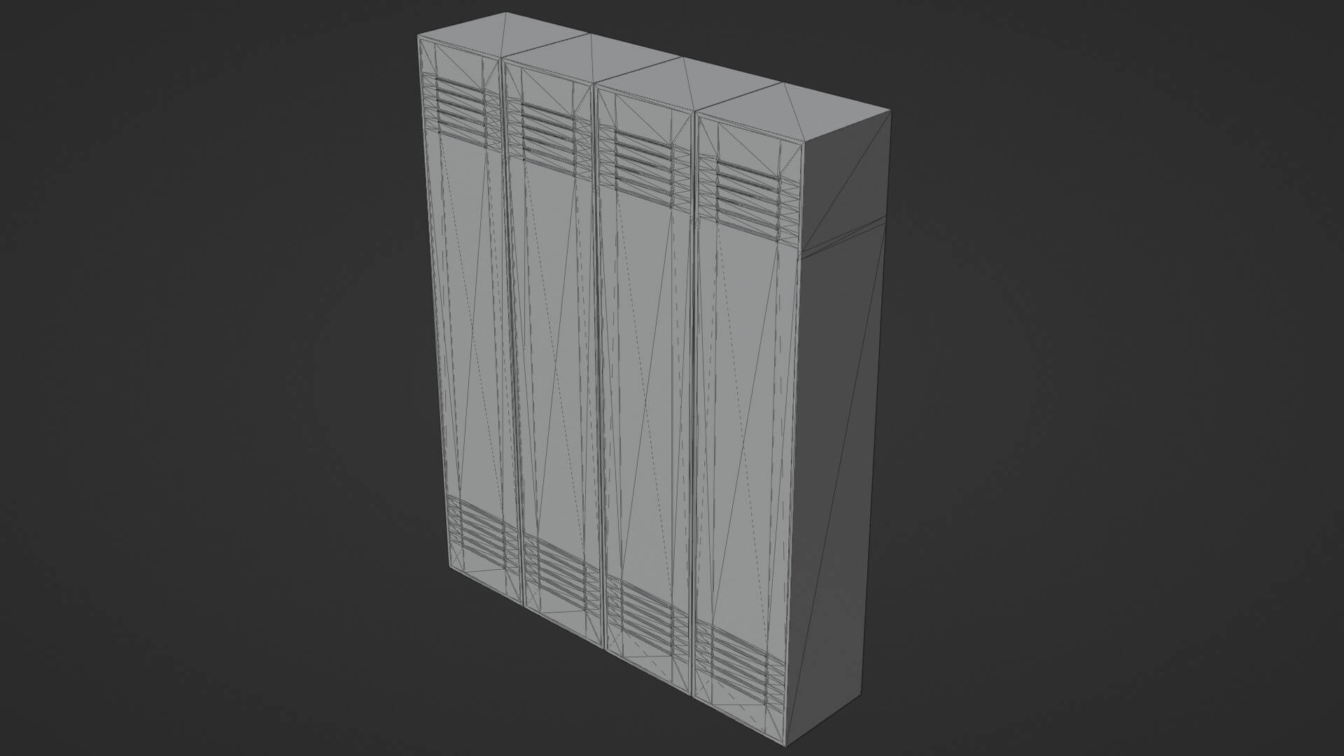 Metal Painted Rusty Wardrobe Locker Collection - 3D Model by Ottto3d