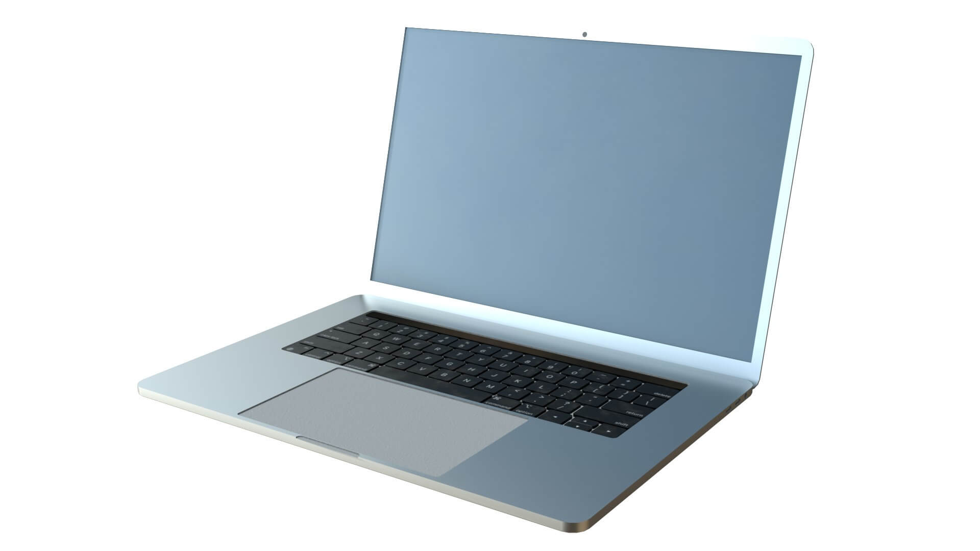 Modern Silver Laptop - 3D Model by Ottto3d