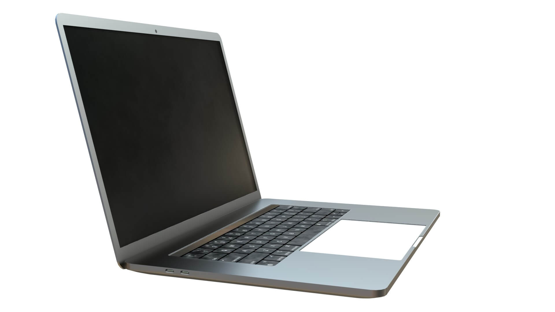 Modern Silver Laptop - 3D Model by Ottto3d