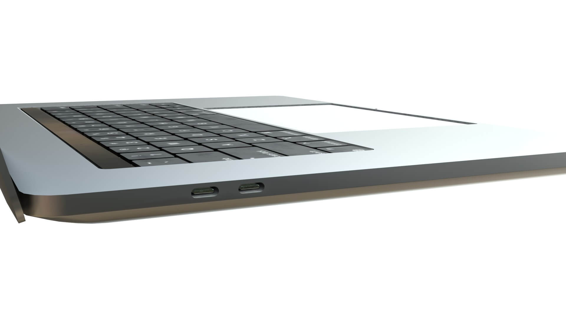 Modern Silver Laptop - 3D Model by Ottto3d