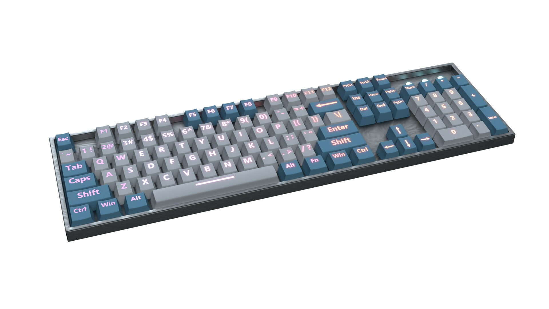 Pack of Detailed High Poly Backlit Keyboards - 3D Model by Ottto3d