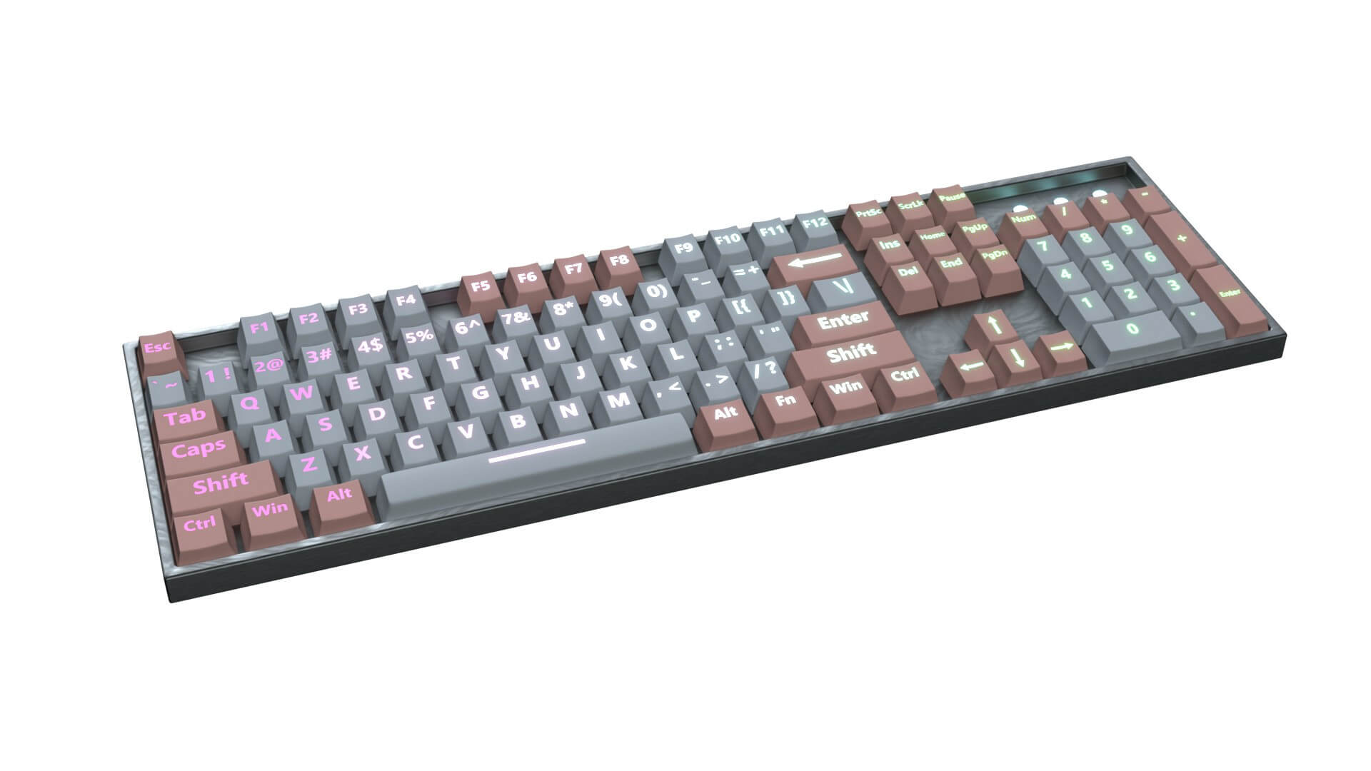 Pack of Detailed High Poly Backlit Keyboards - 3D Model by Ottto3d