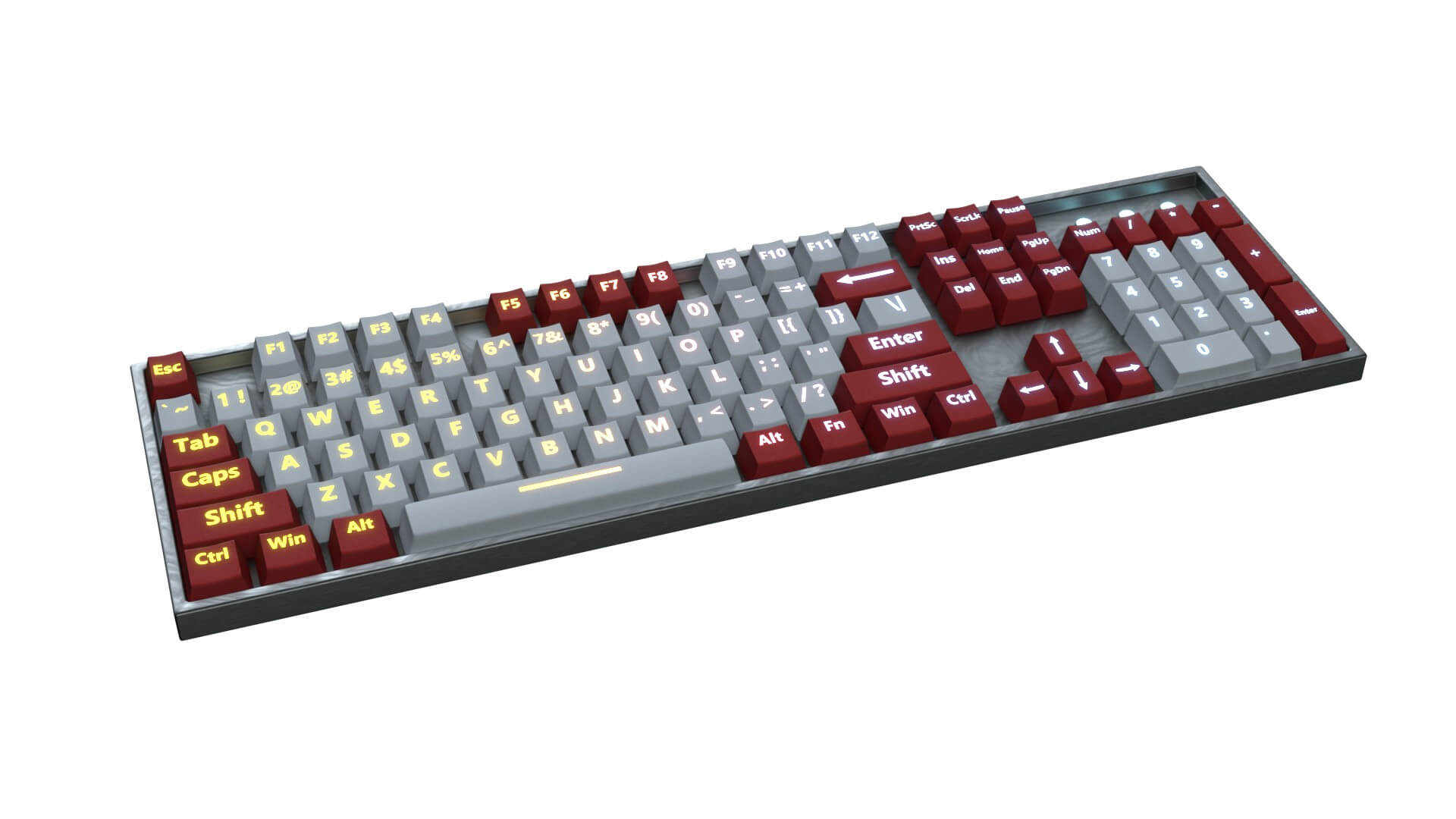 Pack of Detailed High Poly Backlit Keyboards - 3D Model by Ottto3d