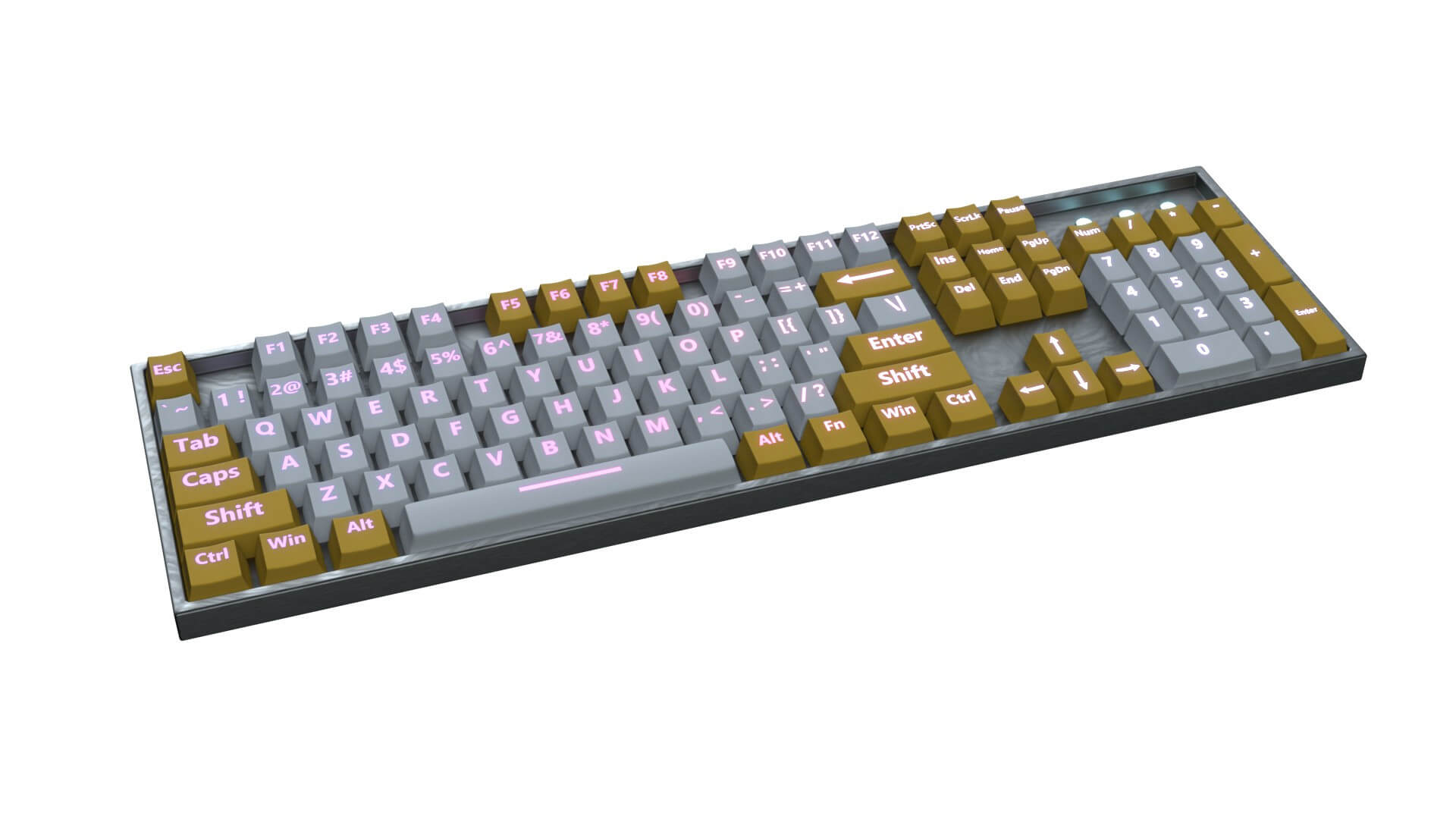 Pack of Detailed High Poly Backlit Keyboards - 3D Model by Ottto3d