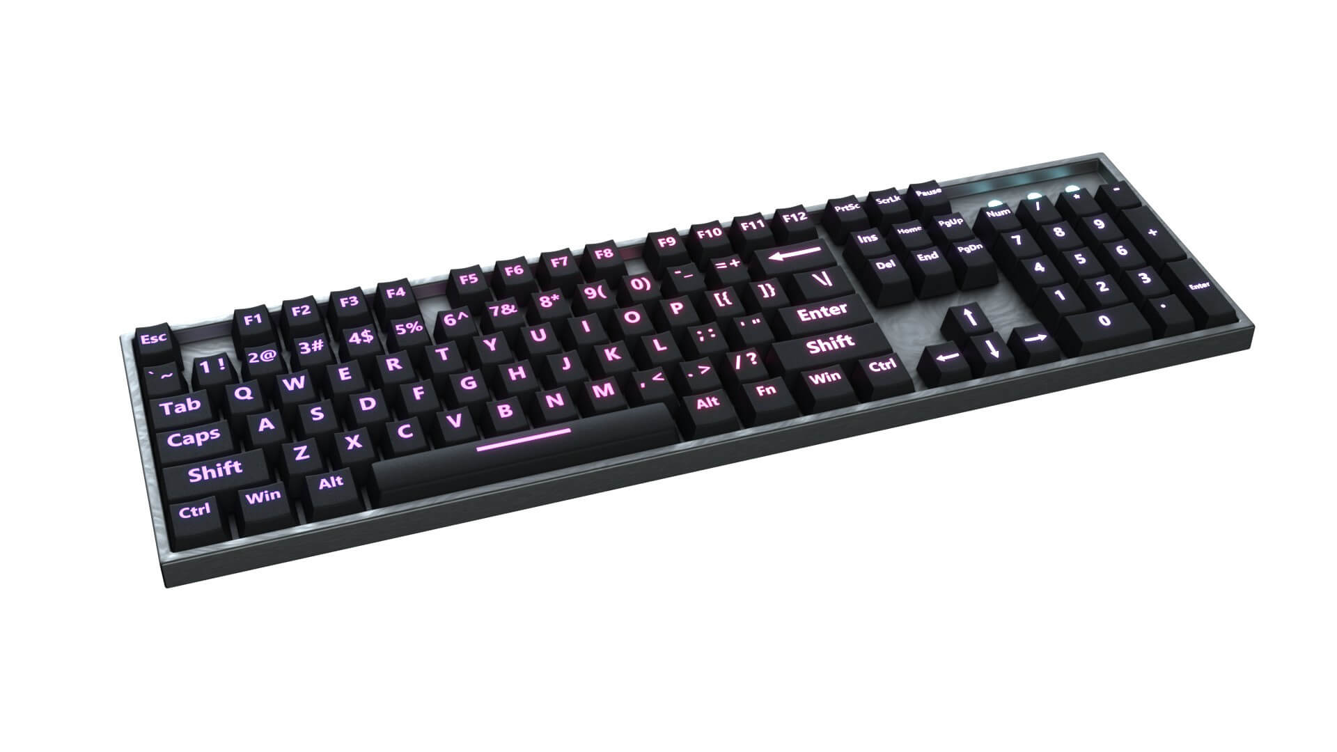 Pack of Detailed High Poly Backlit Keyboards - 3D Model by Ottto3d