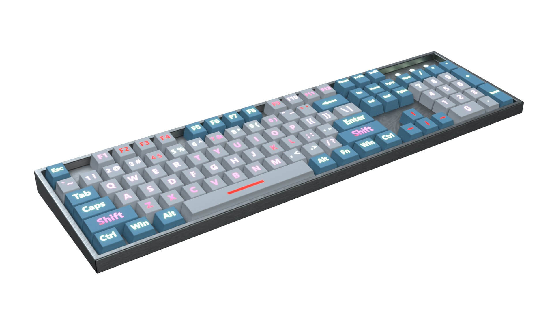 Pack of Detailed Low Poly Backlit Keyboards - 3D Model by Ottto3d