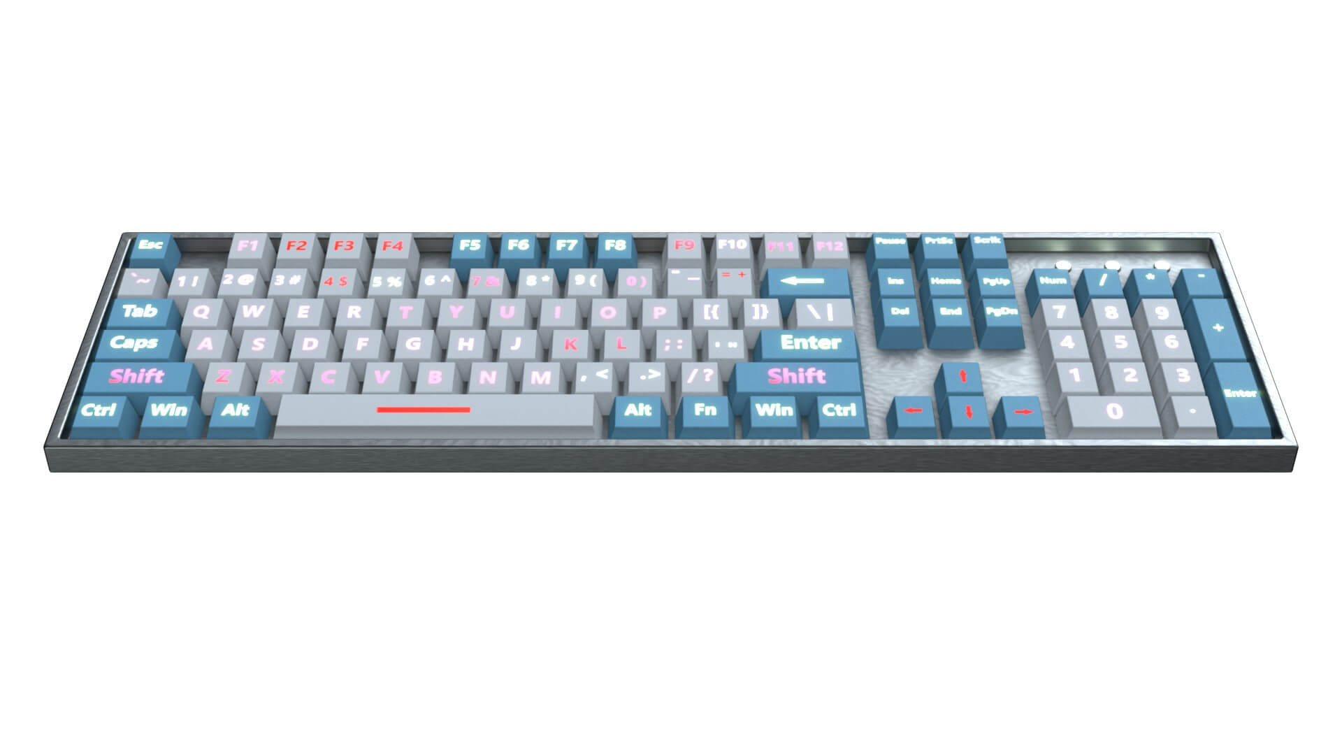 Pack of Detailed Low Poly Backlit Keyboards - 3D Model by Ottto3d