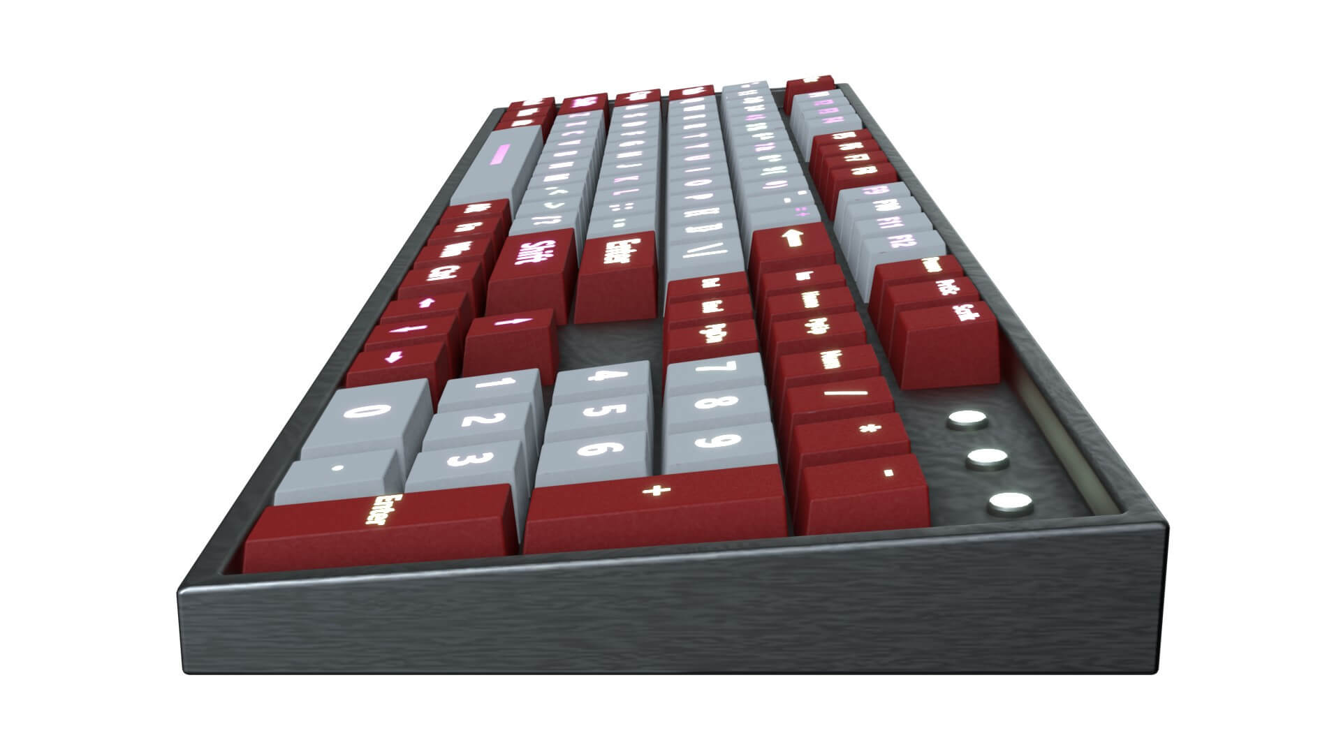 Pack of Detailed Low Poly Backlit Keyboards - 3D Model by Ottto3d