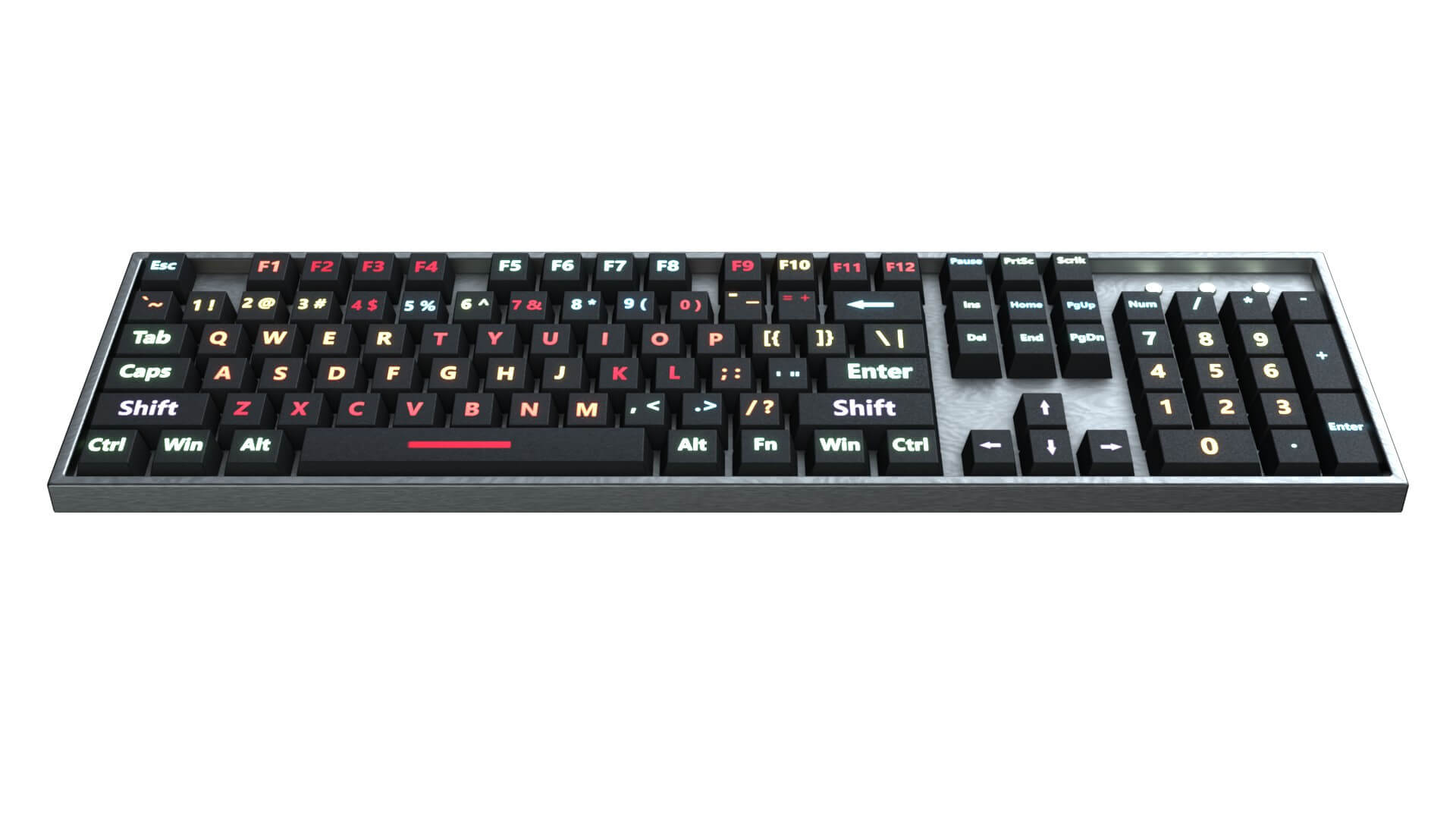 Pack of Detailed Low Poly Backlit Keyboards - 3D Model by Ottto3d