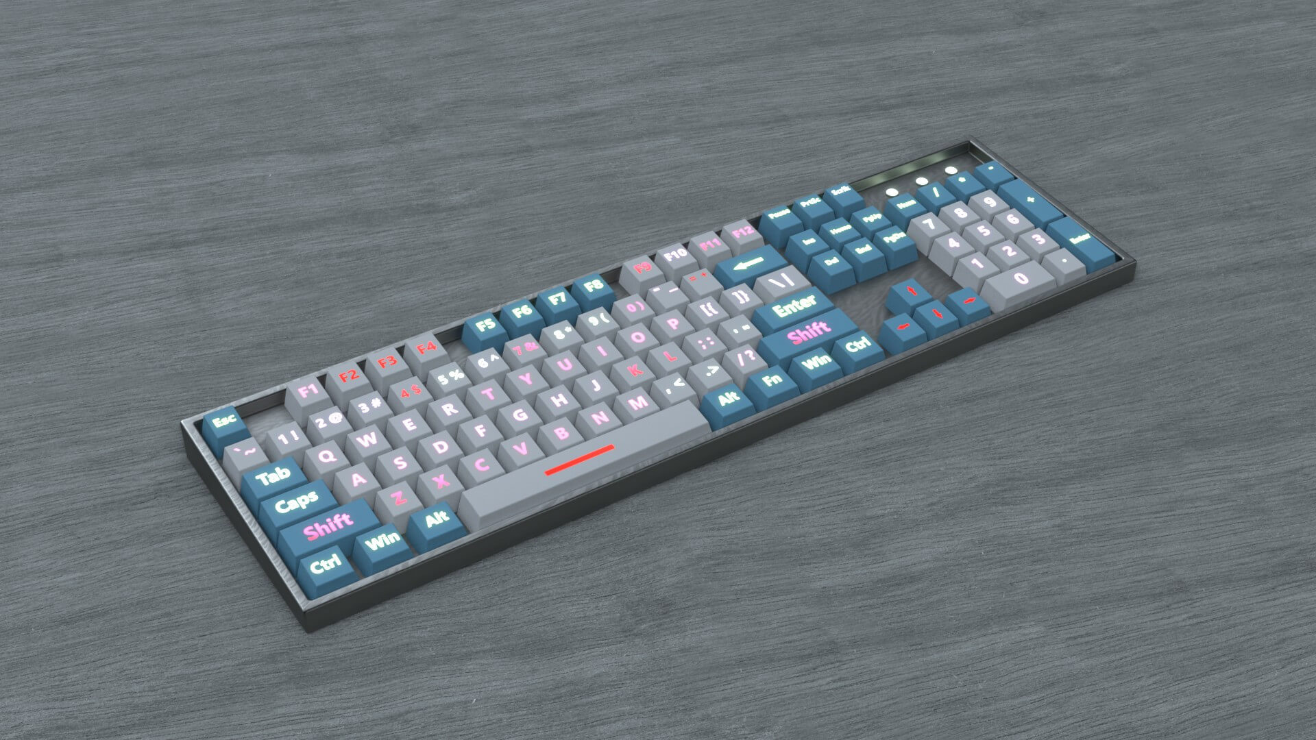 Pack of Detailed Low Poly Backlit Keyboards - 3D Model by Ottto3d