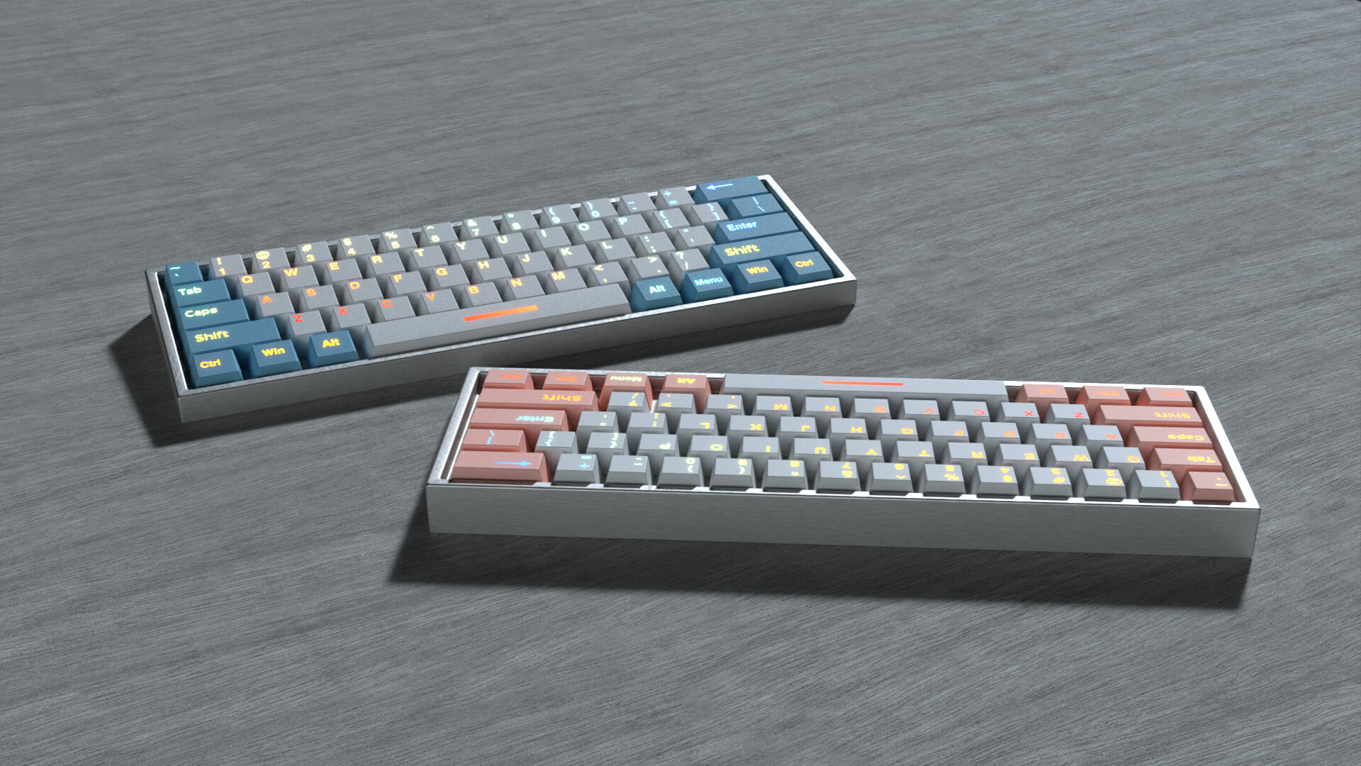 Pack of Detailed Low Poly Gaming Keyboards - 3D Model by Ottto3d