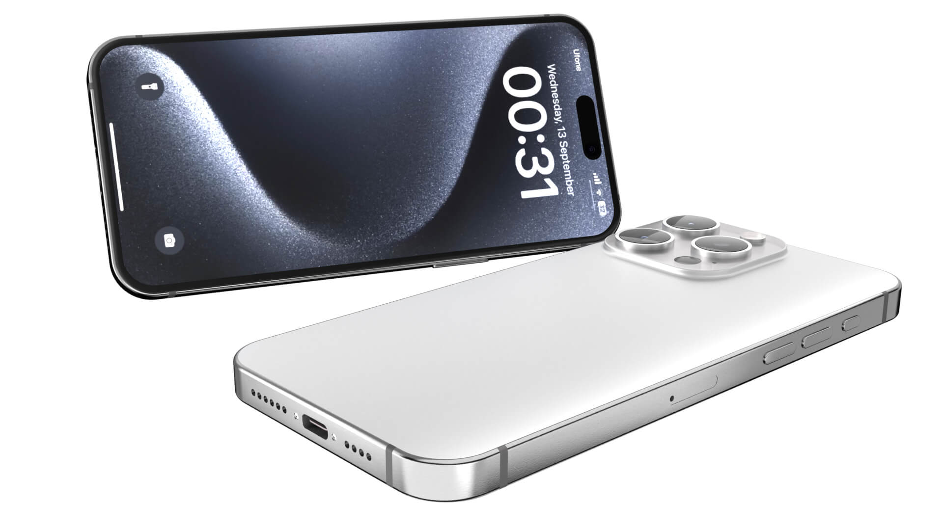 Realistic White Generic Smartphone - 3D Model by Ottto3d