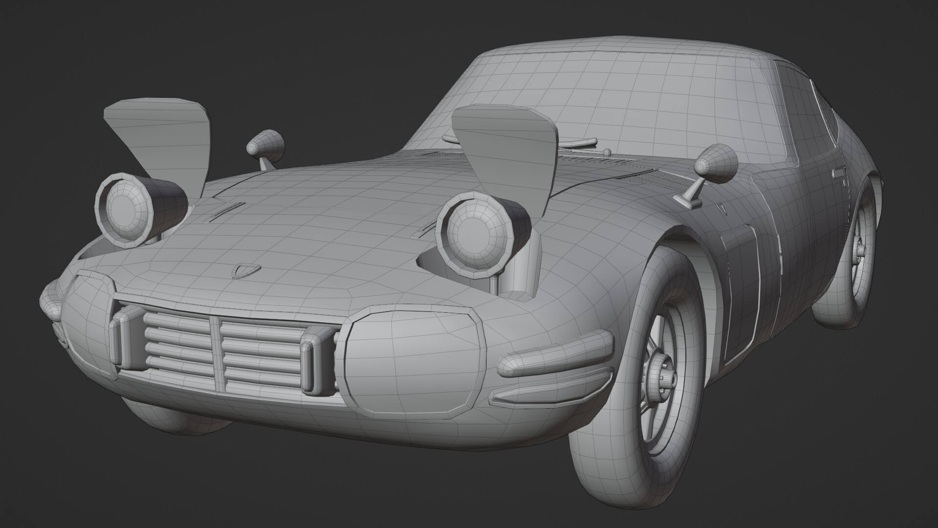 Old Sports Car - 3D Model by Ottto3d