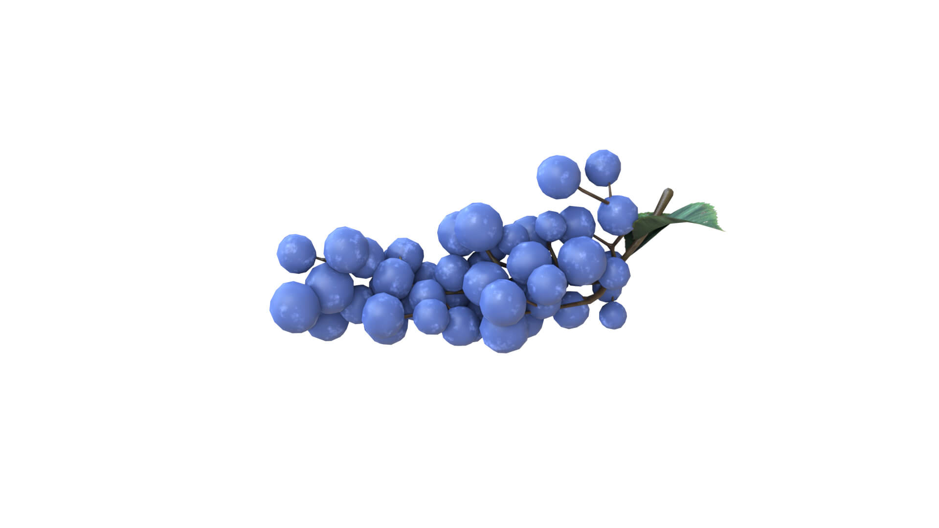 Set of Low Poly Grapes - 3D Model by Ottto3d