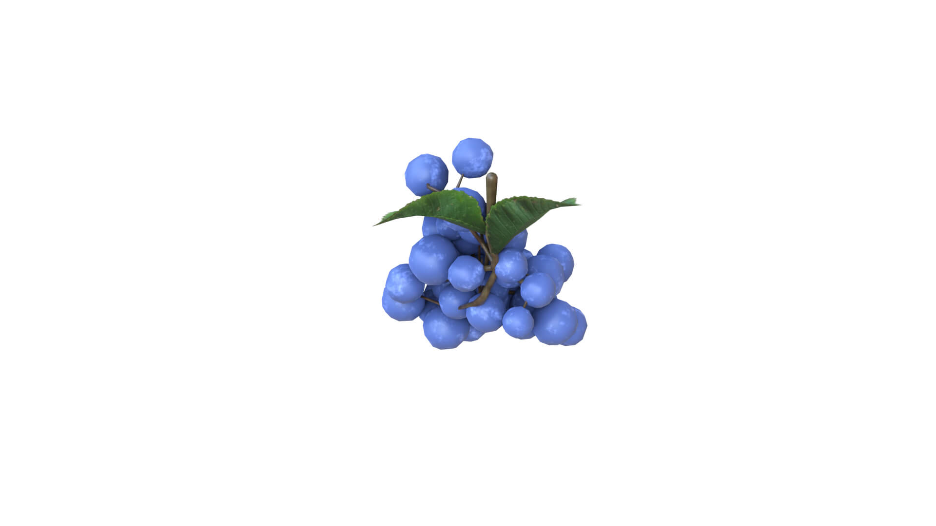 Set of Low Poly Grapes - 3D Model by Ottto3d