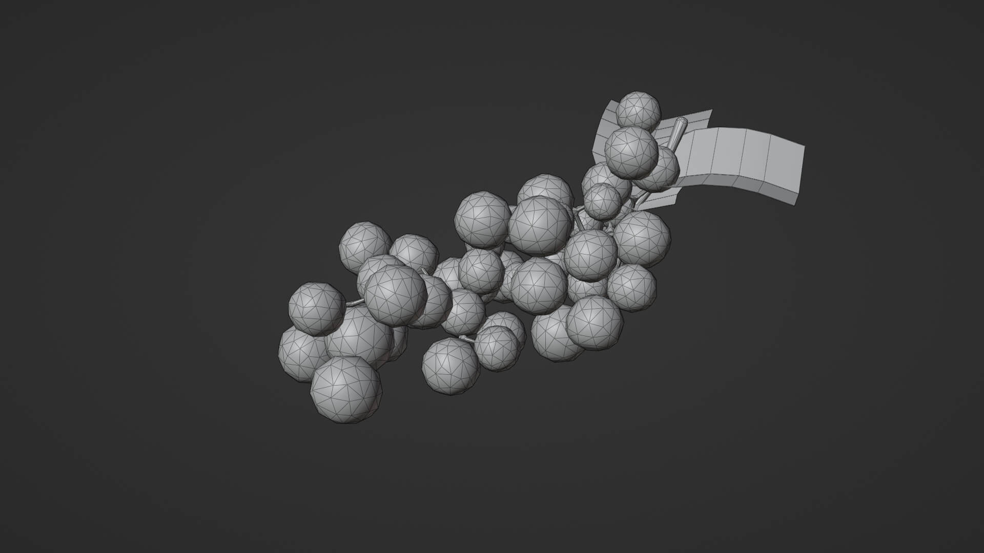 Set of Low Poly Grapes - 3D Model by Ottto3d