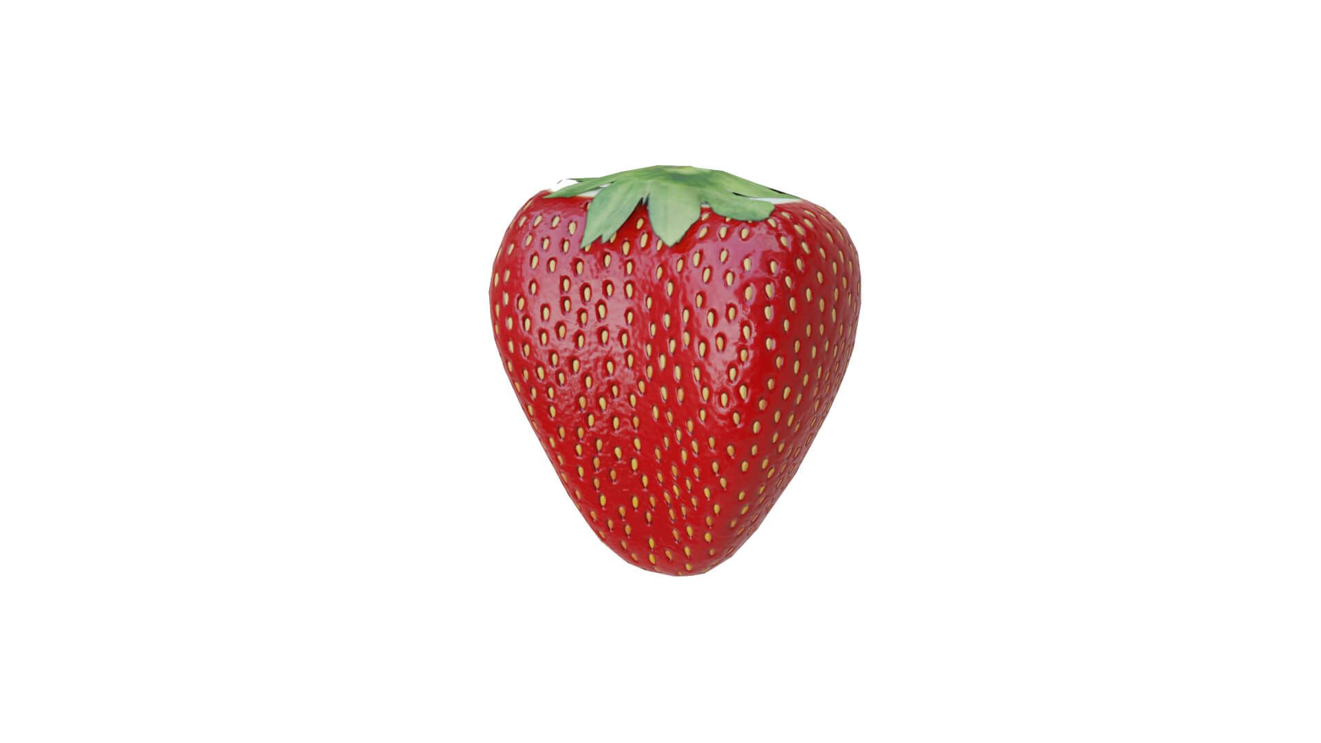 Set of Low Poly Strawberries - 3D Model by Ottto3d