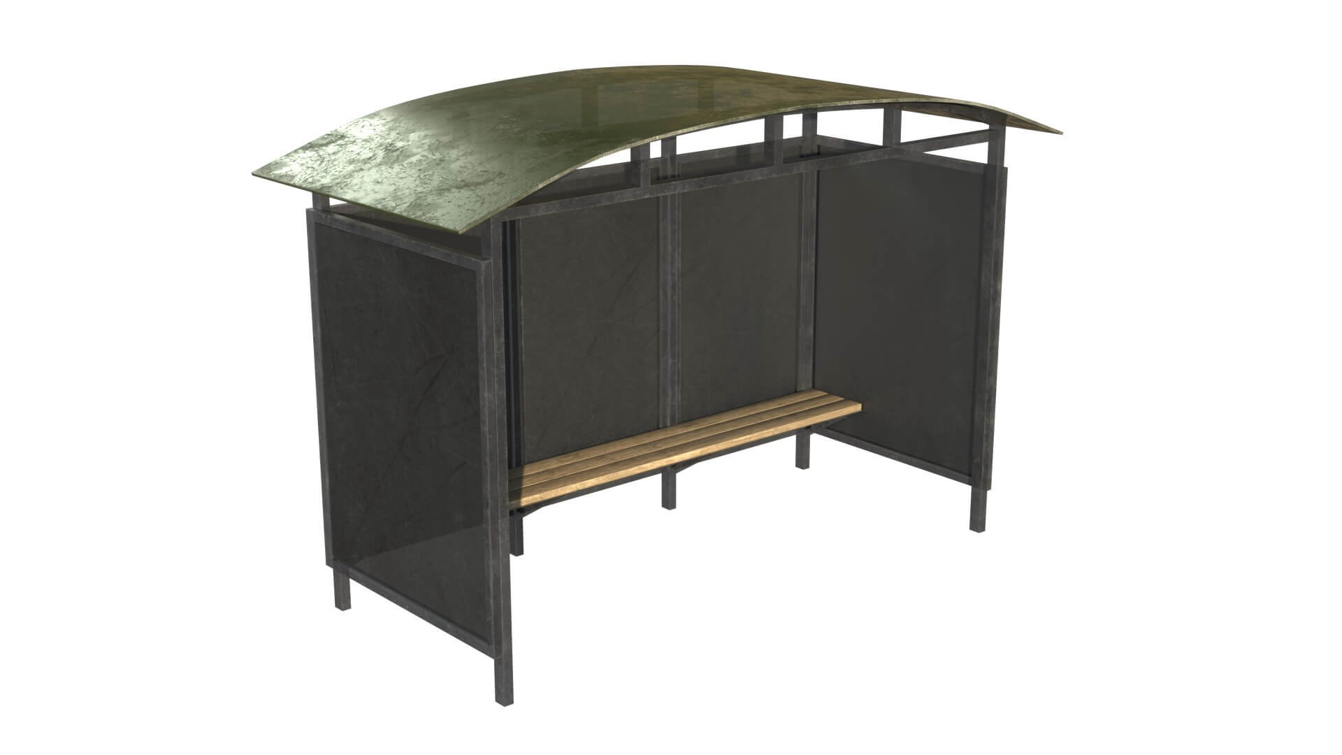 Simple Modern Bus Stop - 3D Model by Ottto3d