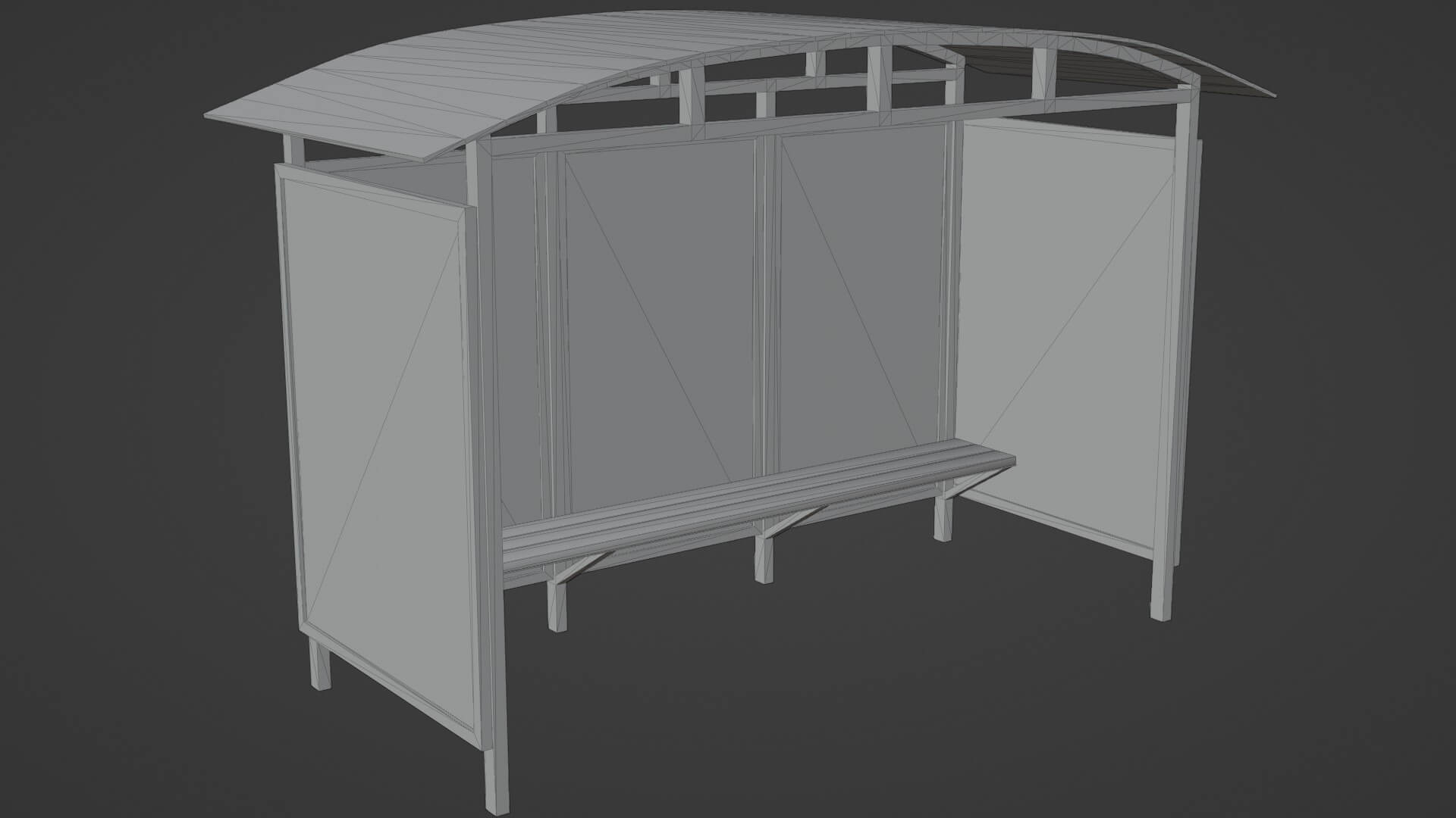 Simple Modern Bus Stop - 3D Model by Ottto3d