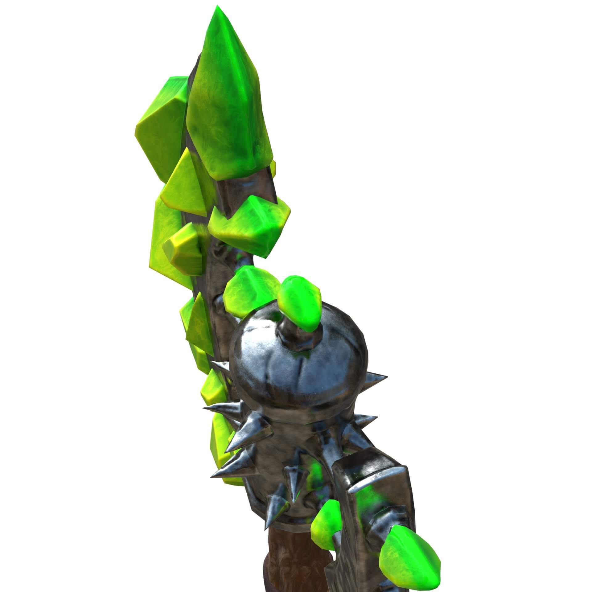 Stylised Axes With Crystals in Different Colors - 3D Model by Ottto3d