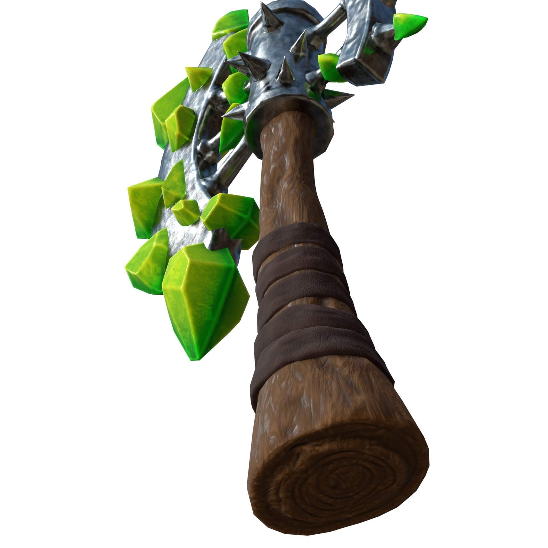Stylised Axes With Crystals in Different Colors - 3D Model by Ottto3d