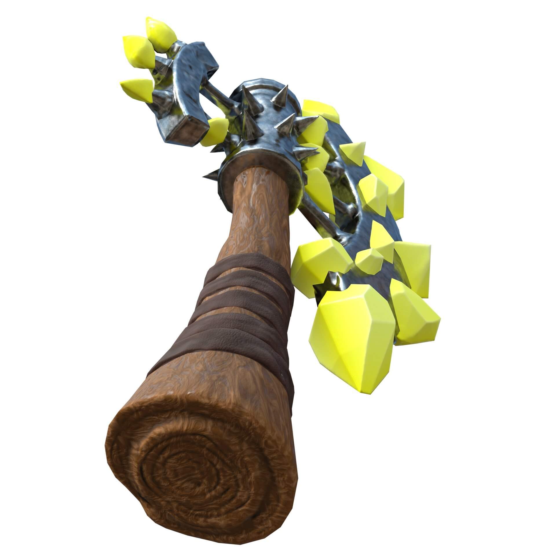 Stylised Axes With Crystals in Different Colors - 3D Model by Ottto3d