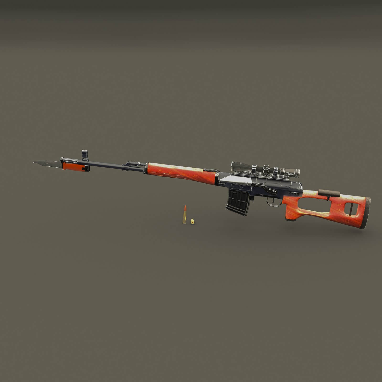Dragunov Sniper Rifle - 3D Model by oven21031977