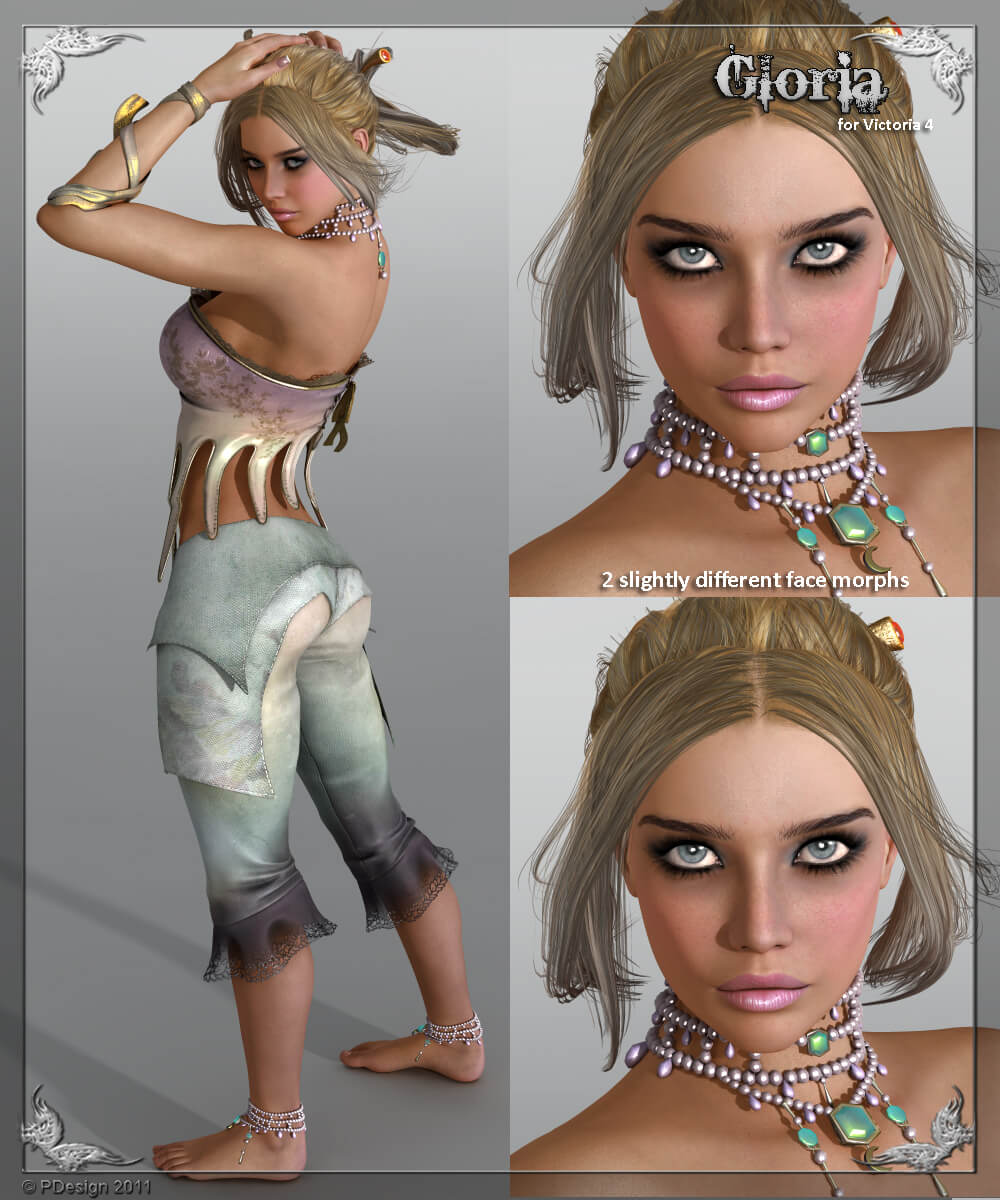 P3D Gloria for Victoria 4.2 - Daz Content by P3Design