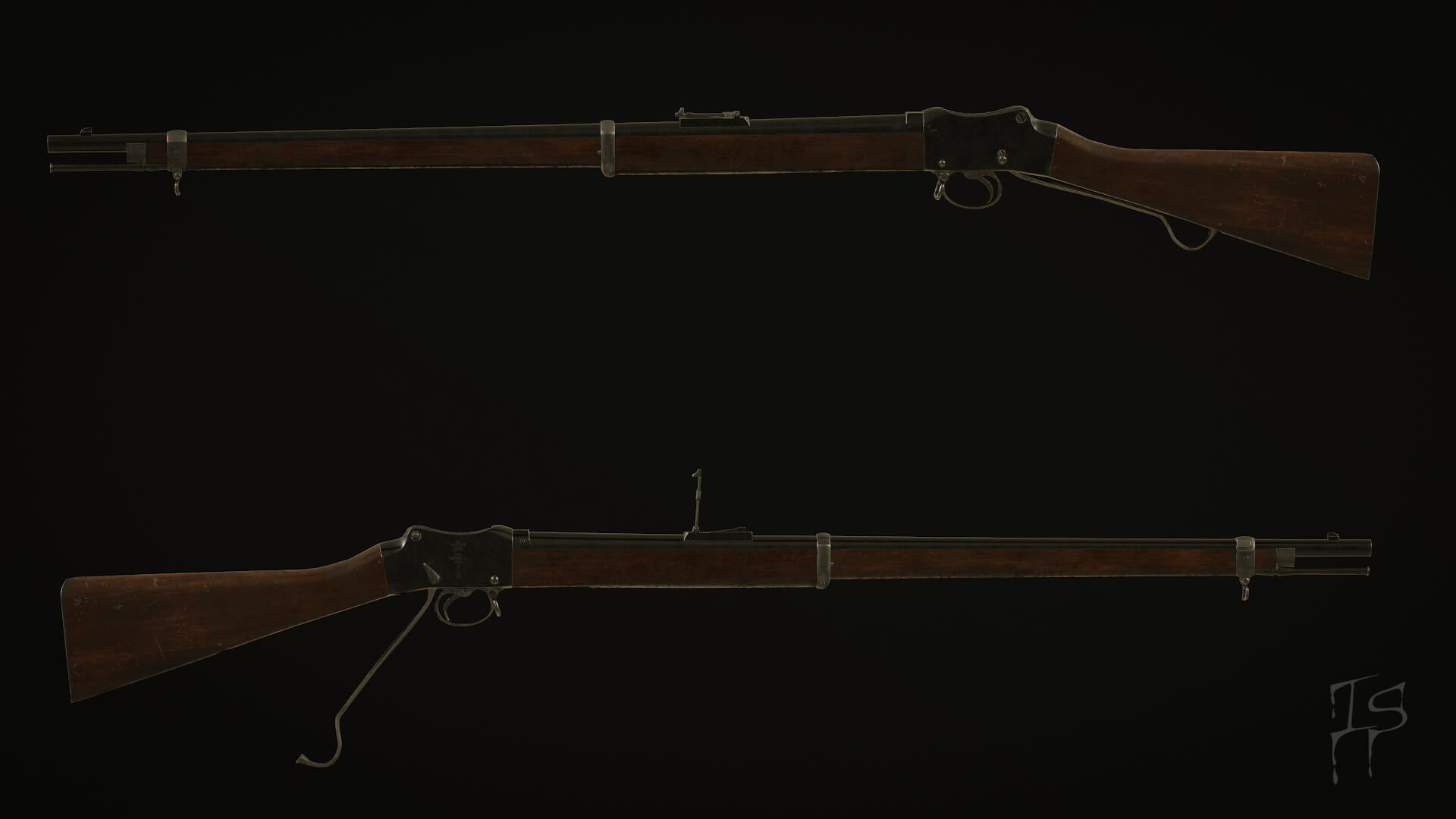 British 1887 Martini-Henry Mark IV Rifle 3D Model by Pabst