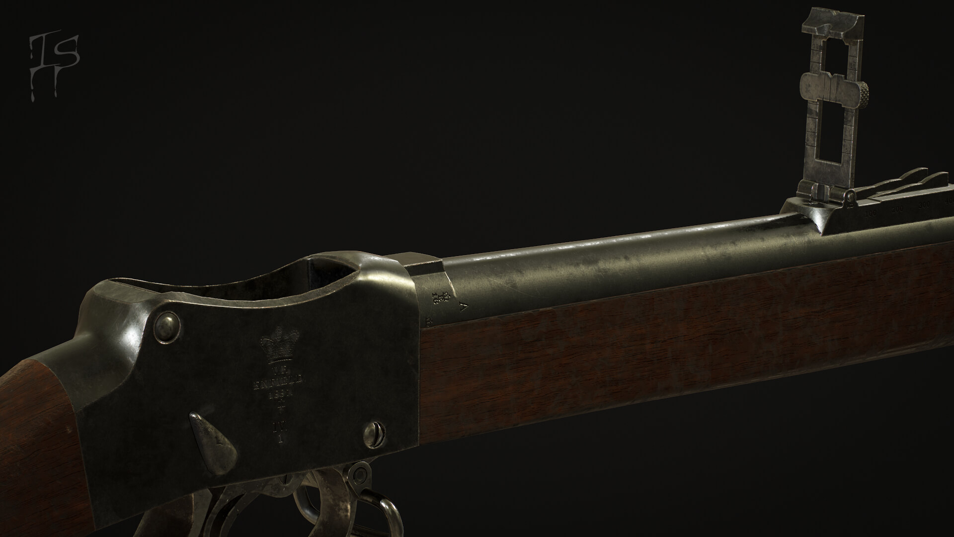 British 1887 Martini-Henry Mark IV Rifle 3D Model by Pabst