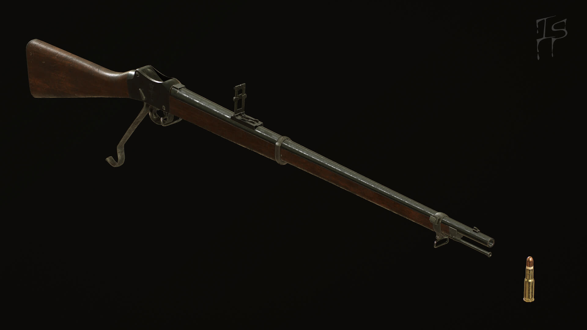 British 1887 Martini-Henry Mark IV Rifle 3D Model by Pabst