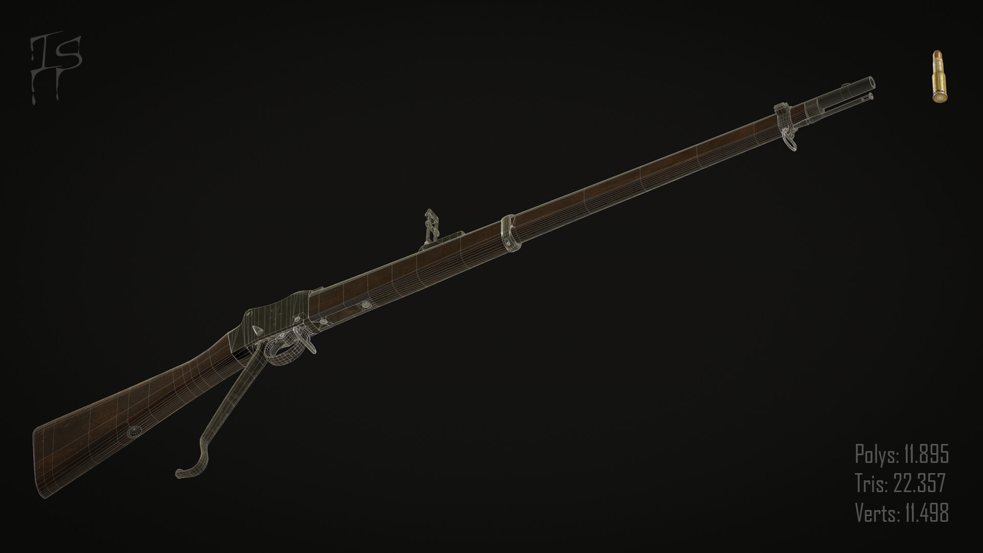 British 1887 Martini-Henry Mark IV Rifle 3D Model by Pabst