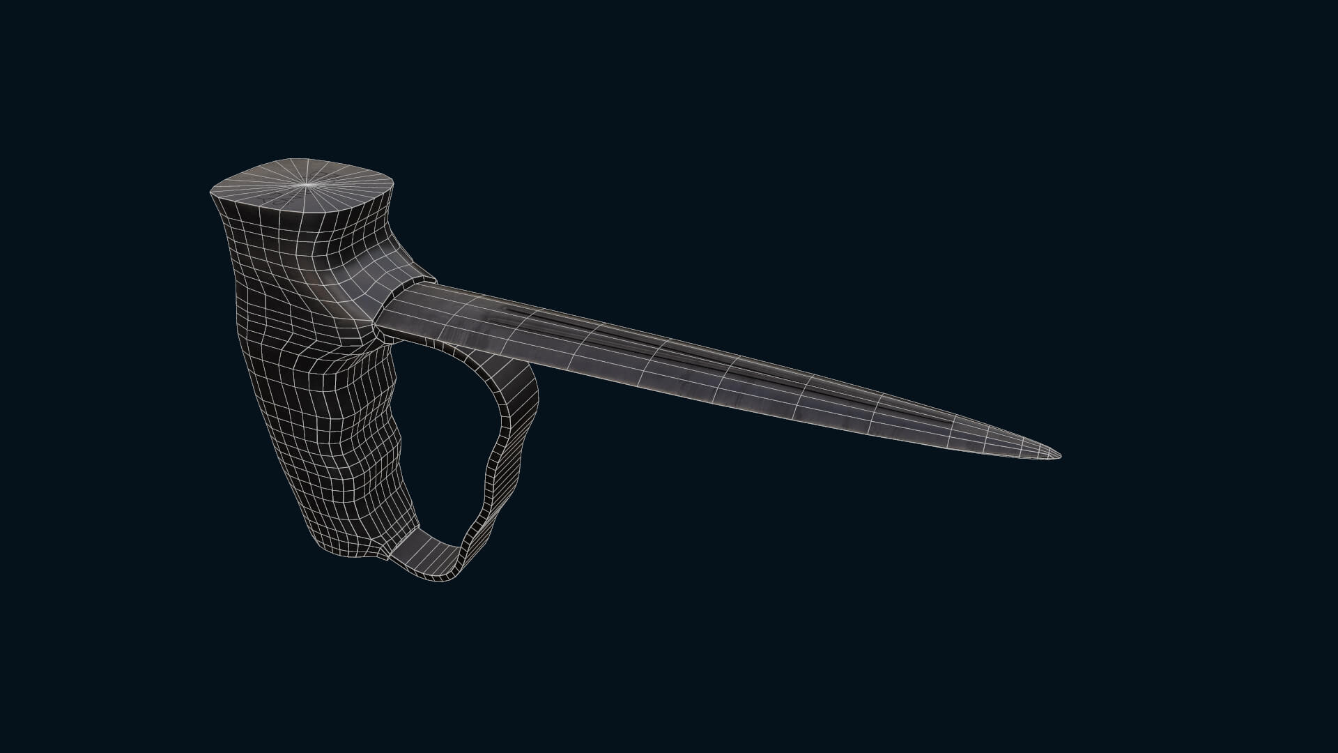 British WWI Robbins of Dudley Push Dagger - 3D Model by Pabst