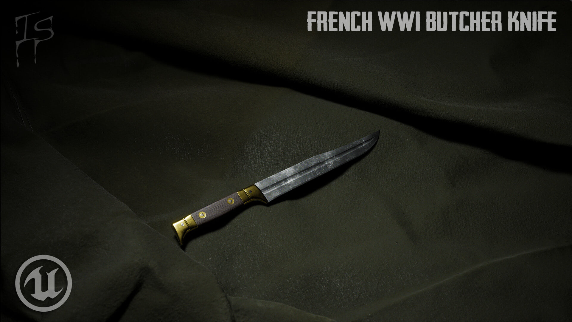 French WWI Butcher Knife - 3D Model by Pabst
