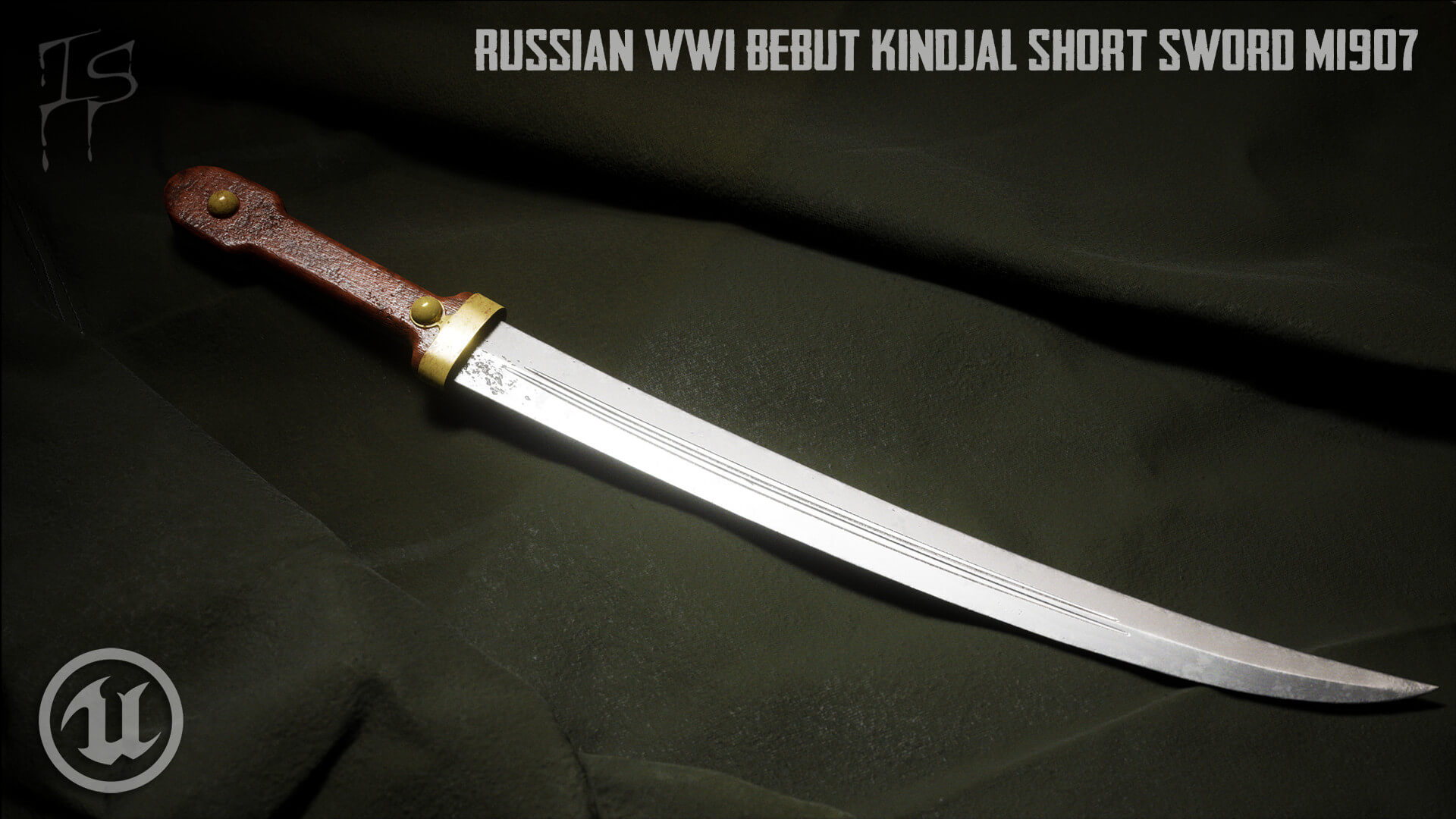 Russian WWI Bebut Kindjal Short Sword M1907 - 3D Model by Pabst
