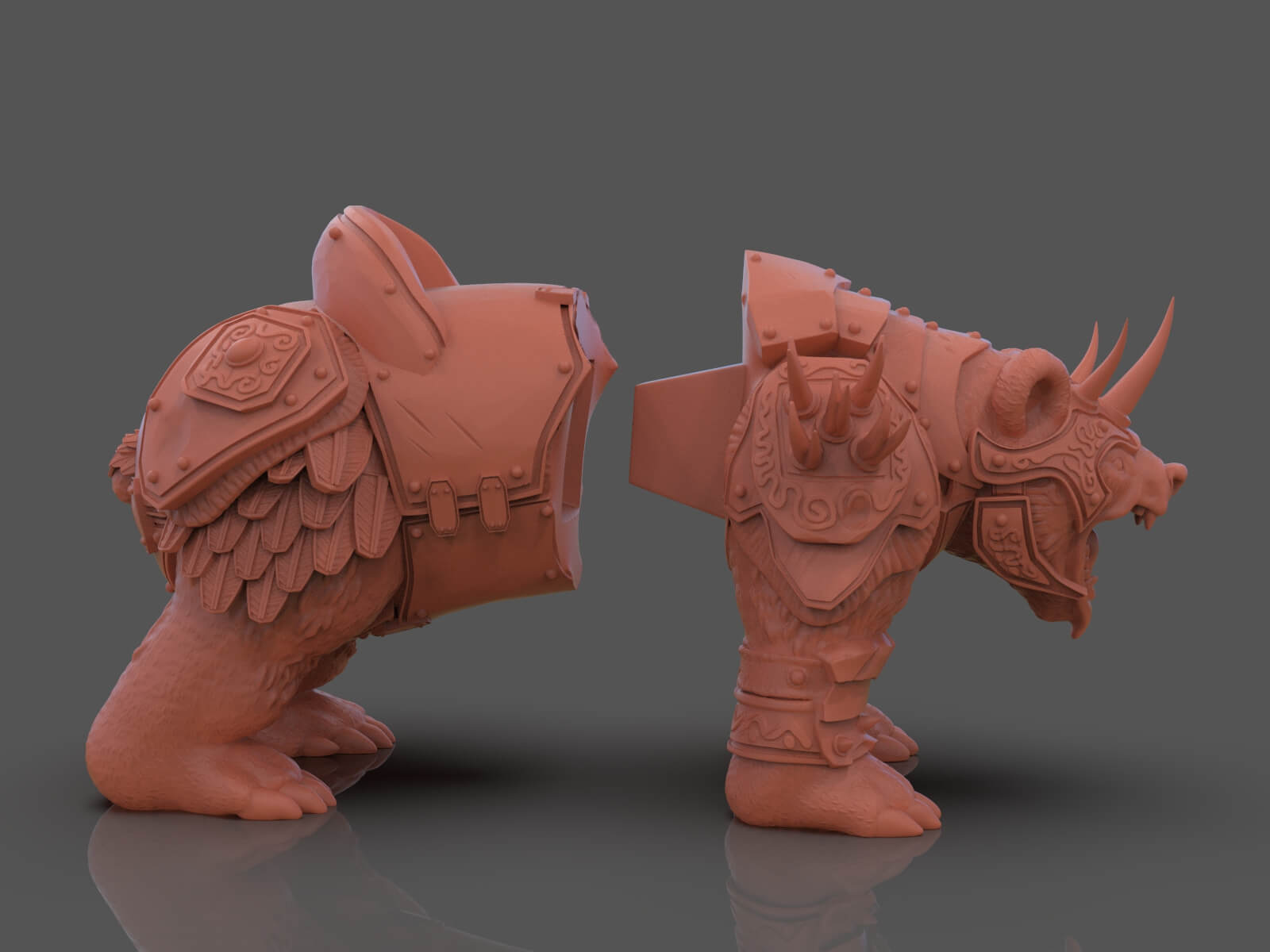 Armored Bear 3D Print Figurine by PaburoVIII