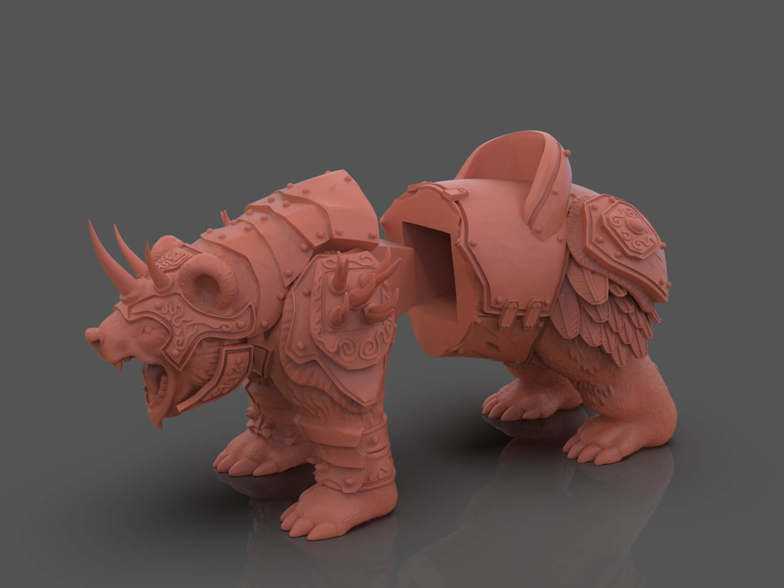 Armored Bear 3D Print Figurine by PaburoVIII
