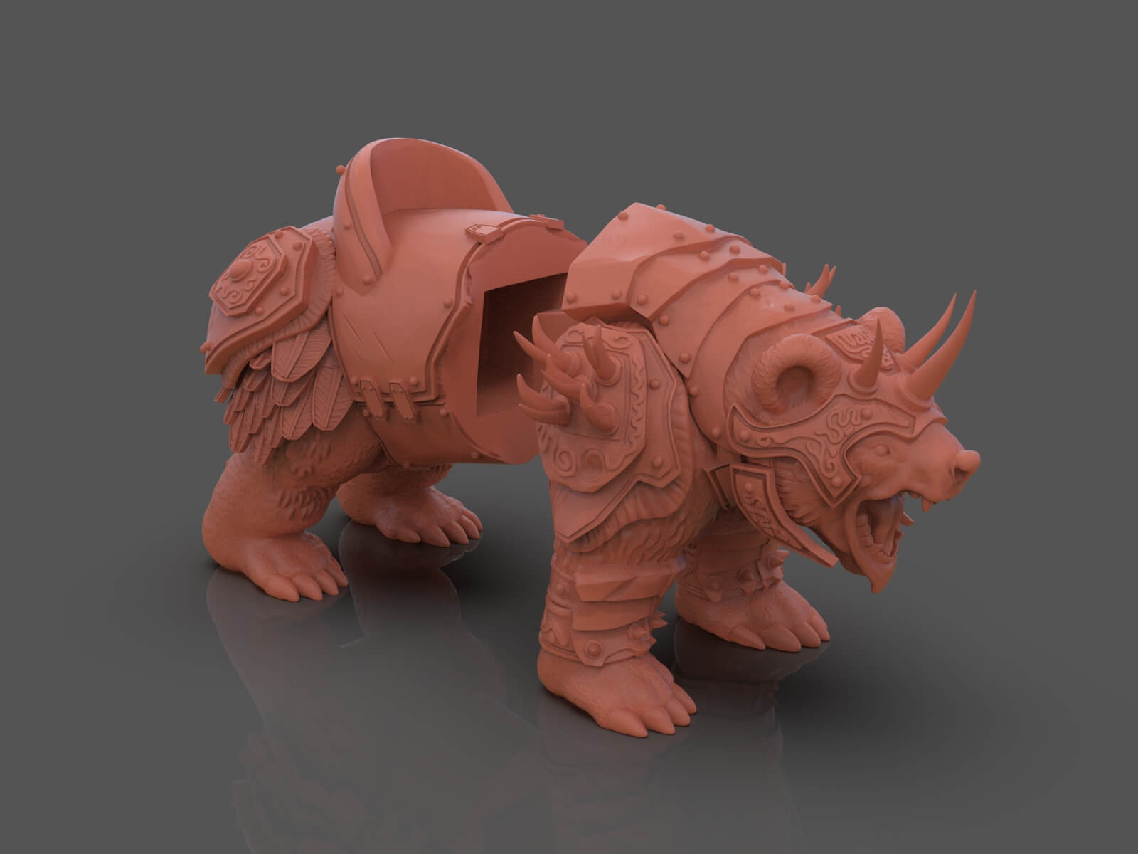 Armored Bear 3D Print Figurine by PaburoVIII