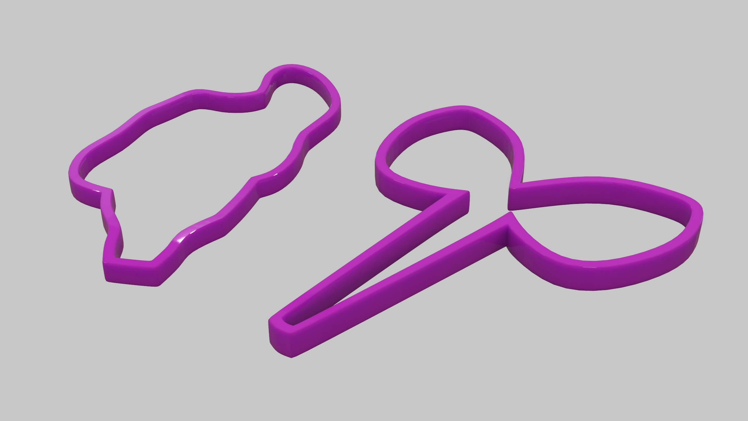Ballet Dancer and Firefly Cookie Cutter - 3D Print Model by PaburoVIII